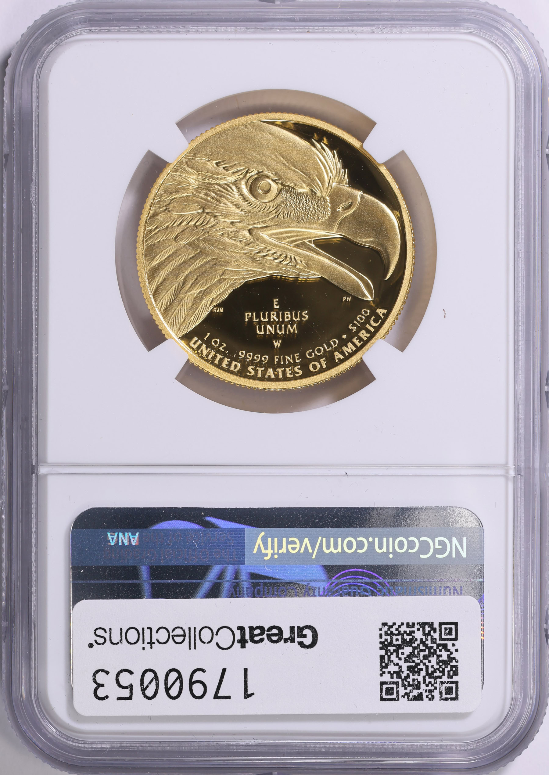 2021-W Gold $100 American Liberty High Relief NGC Proof-70 UC (Kenneth ...