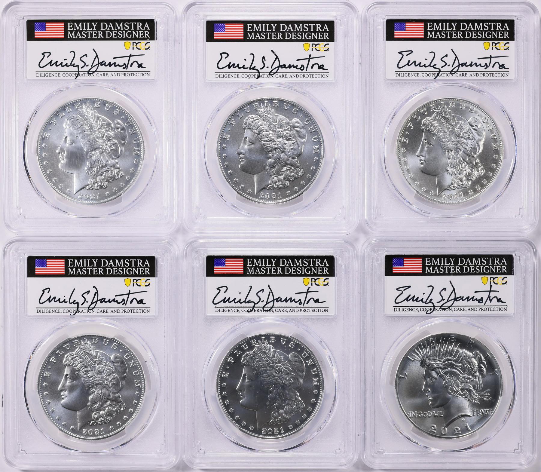 2021 Morgan and Peace Silver Dollar Set 100th Anniversary Advanced ...