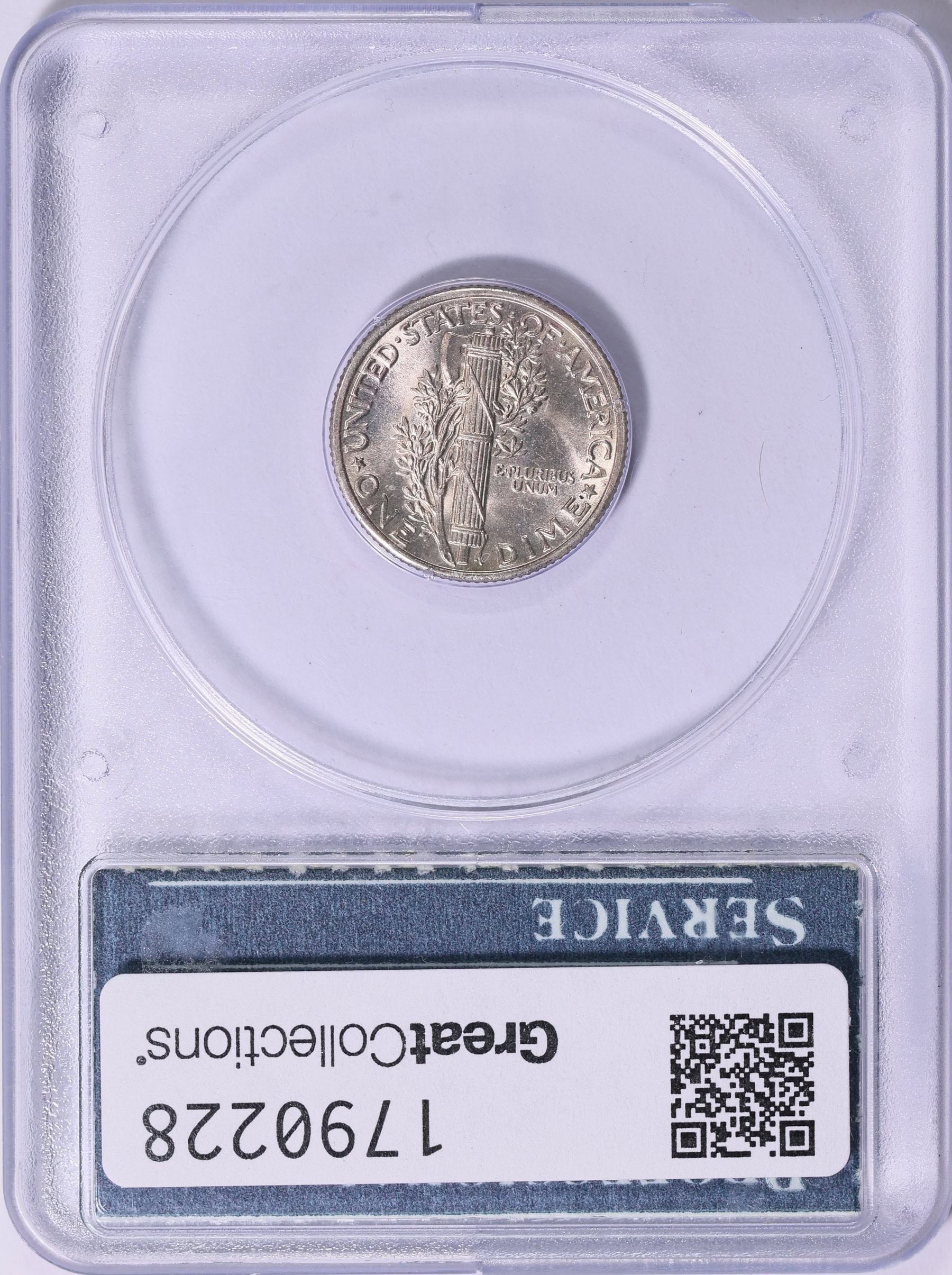 1936 Mercury Dime PCGS MS-64 FB OGH (1st Gen) (Item 1790228) | GreatCollections Coin Auctions