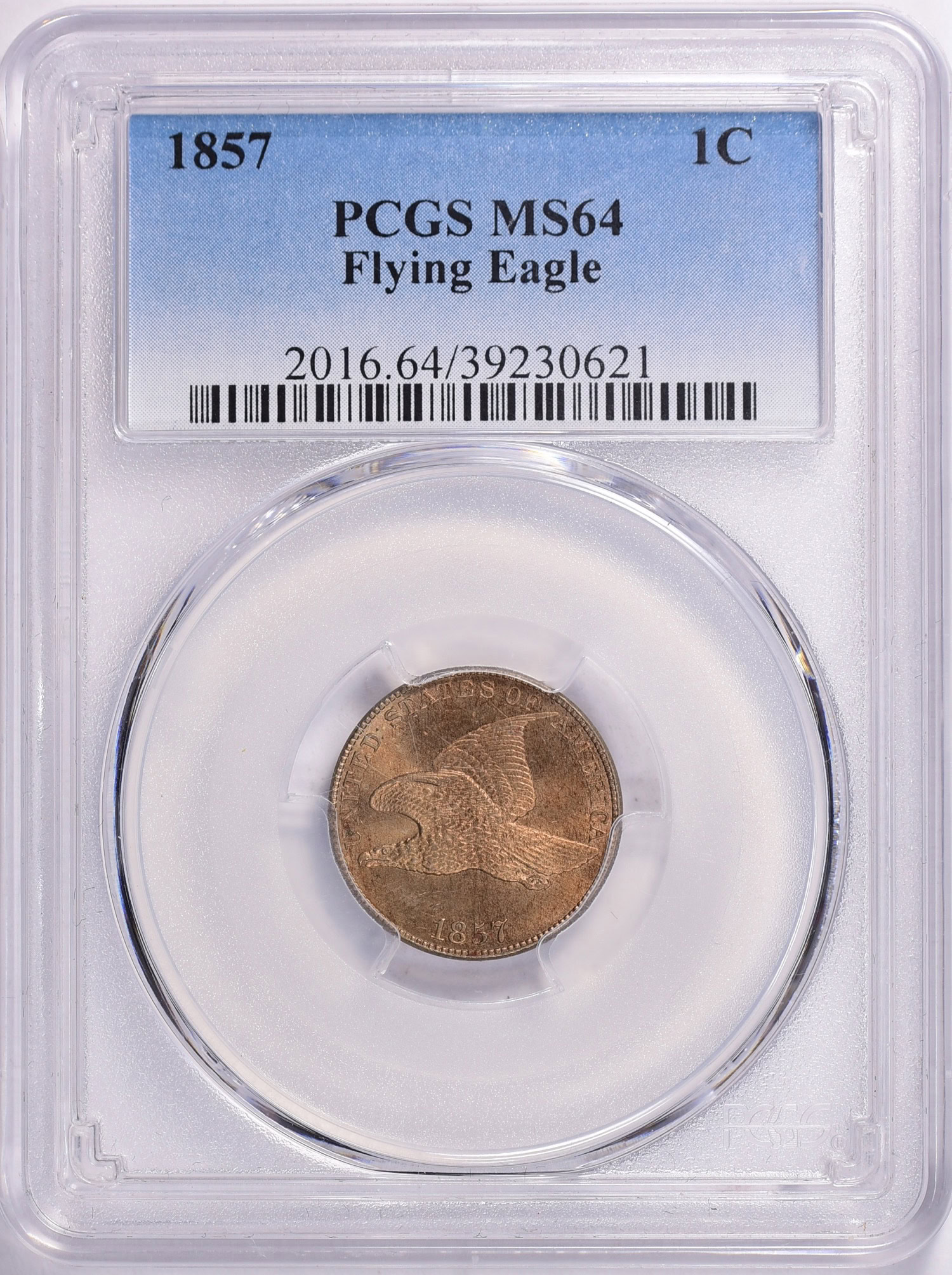 1857 Flying Eagle Cent PCGS MS-64 (Item 1790244) | GreatCollections Coin Auctions