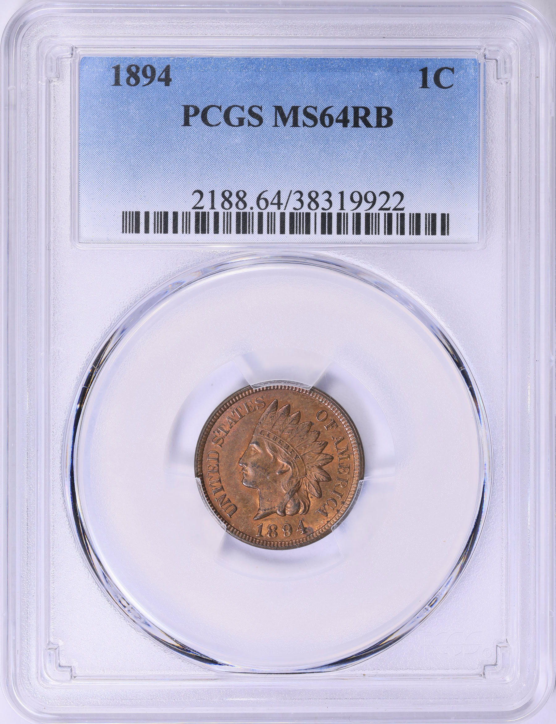 1894 Indian Cent PCGS MS-64 RB (Item 1790248) | GreatCollections Coin Auctions