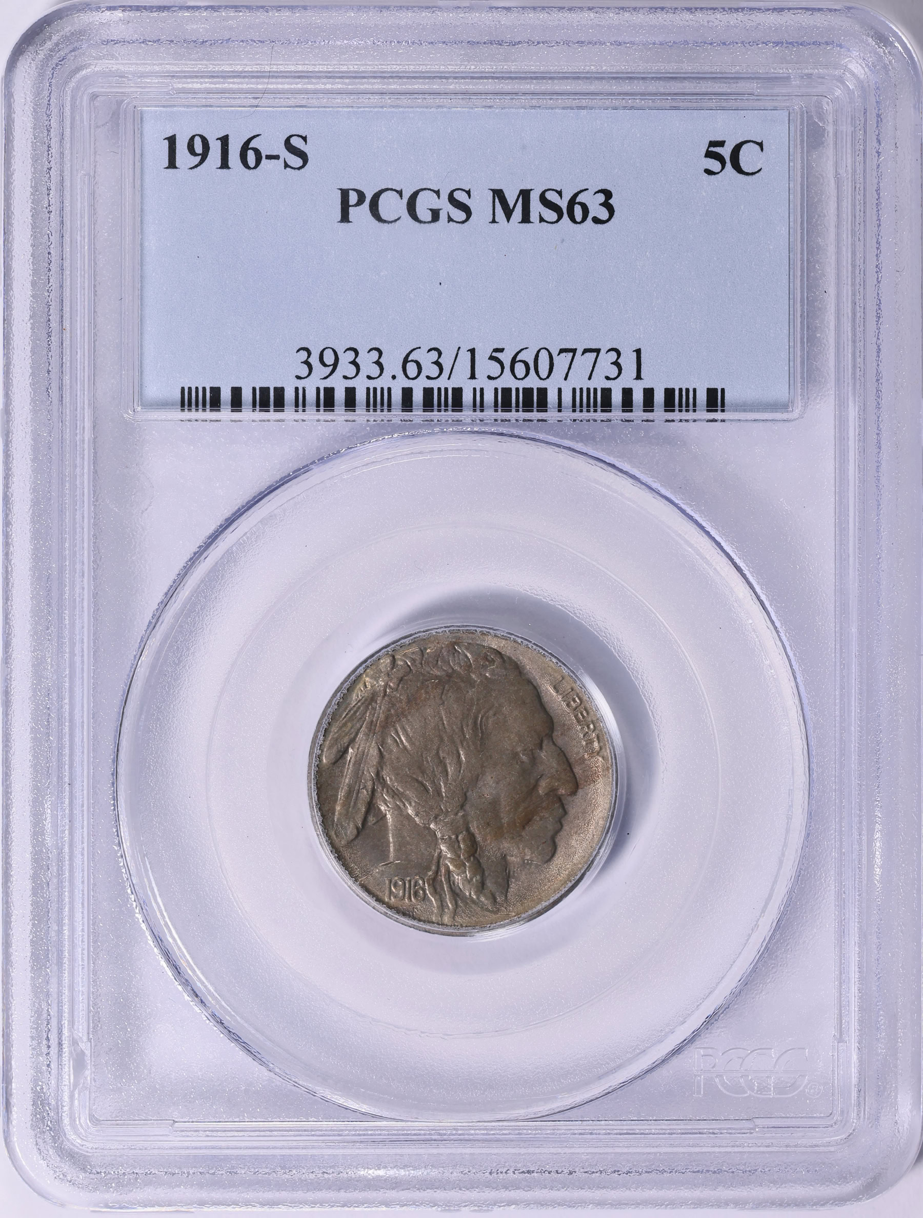 1916-S Buffalo Nickel PCGS MS-63 (Item 1790283) | GreatCollections Coin Auctions