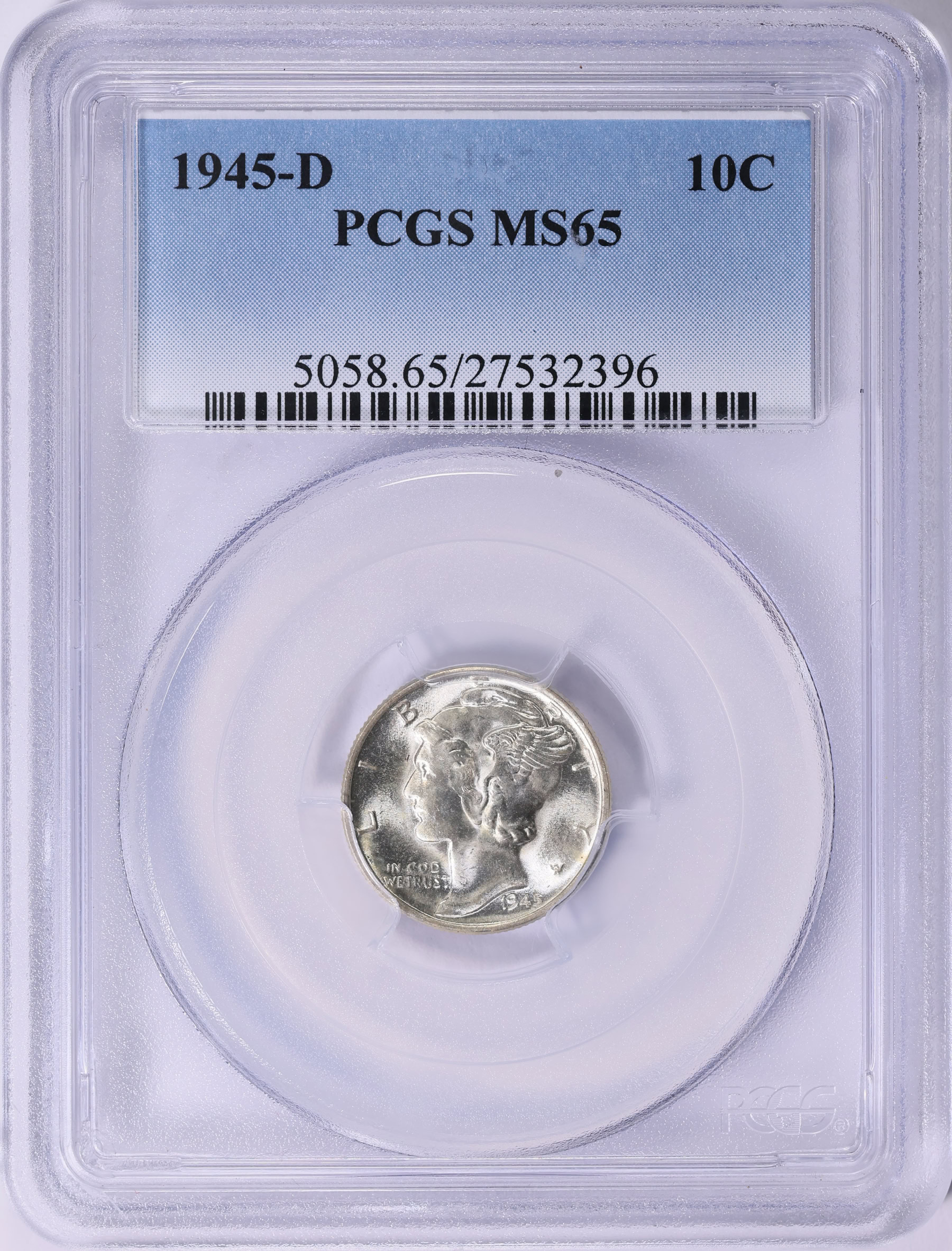 1945-D Mercury Dime PCGS MS-65 (Item 1790319) | GreatCollections Coin Auctions