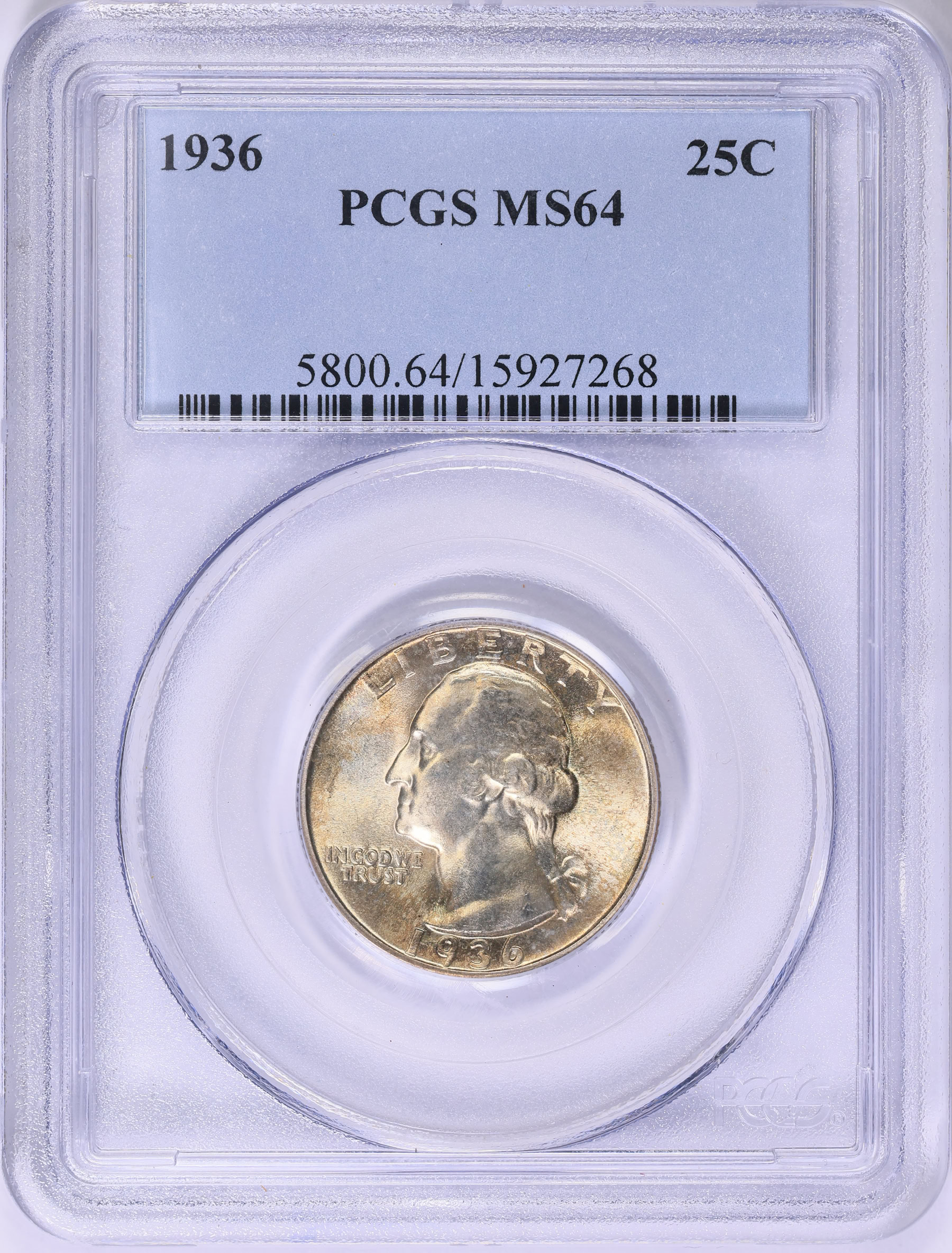 1936 Washington Quarter PCGS MS-64 (Item 1790337) | GreatCollections ...