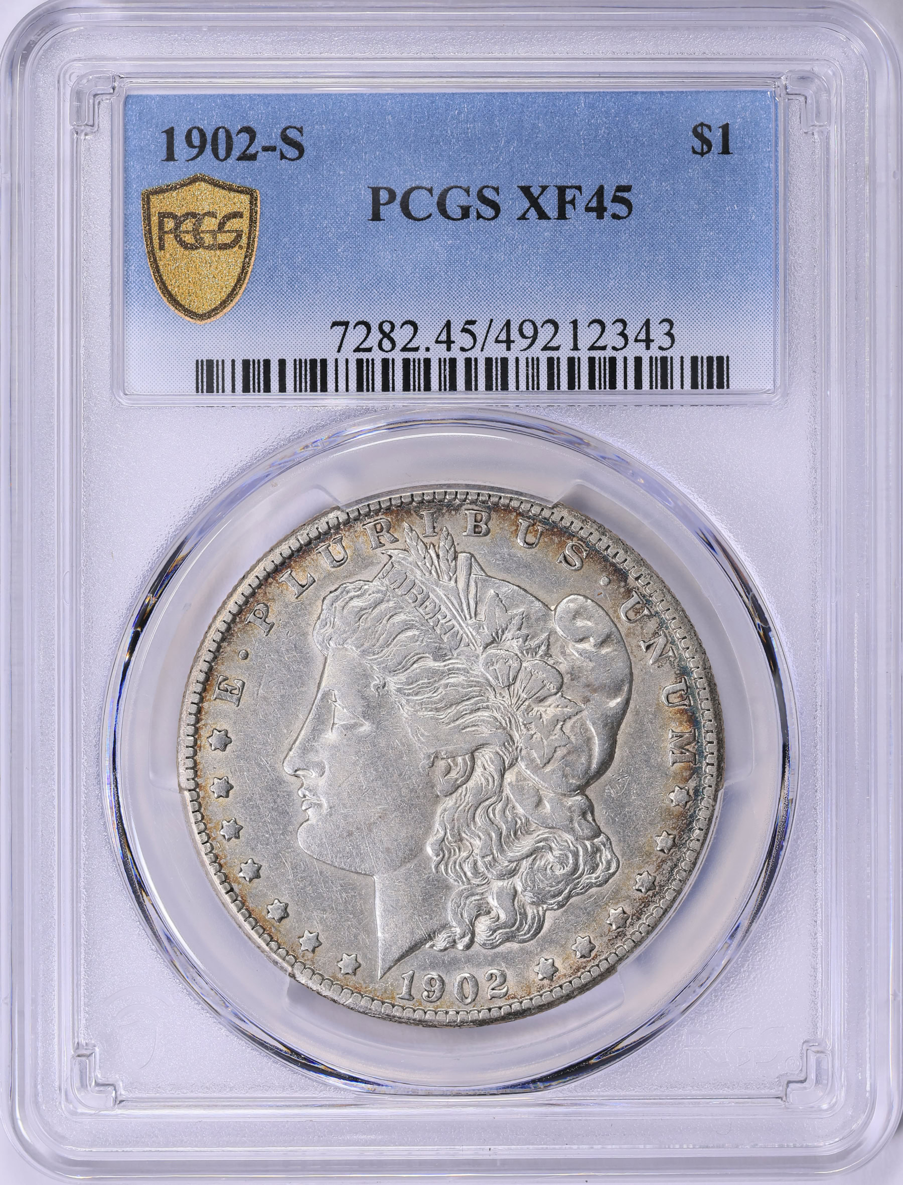 1902-S Morgan Silver Dollar PCGS XF-45 (Toned) (Item 1790347) | GreatCollections Coin Auctions