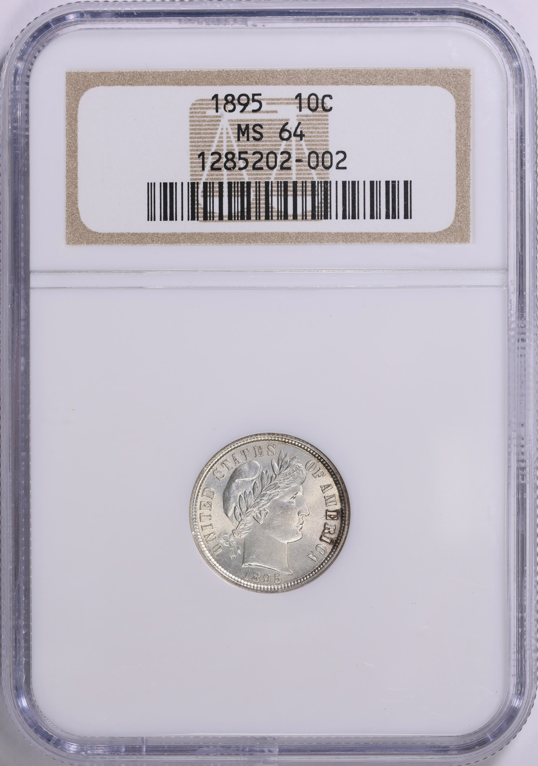 1895 Barber Dime NGC MS-64 (Item 1790401) | GreatCollections Coin Auctions