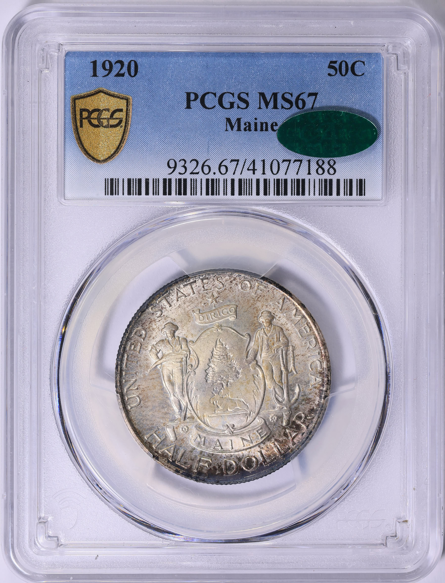 1920 Maine Centennial Half Dollar PCGS MS-67 (CAC Green) (Item 1790474 ...