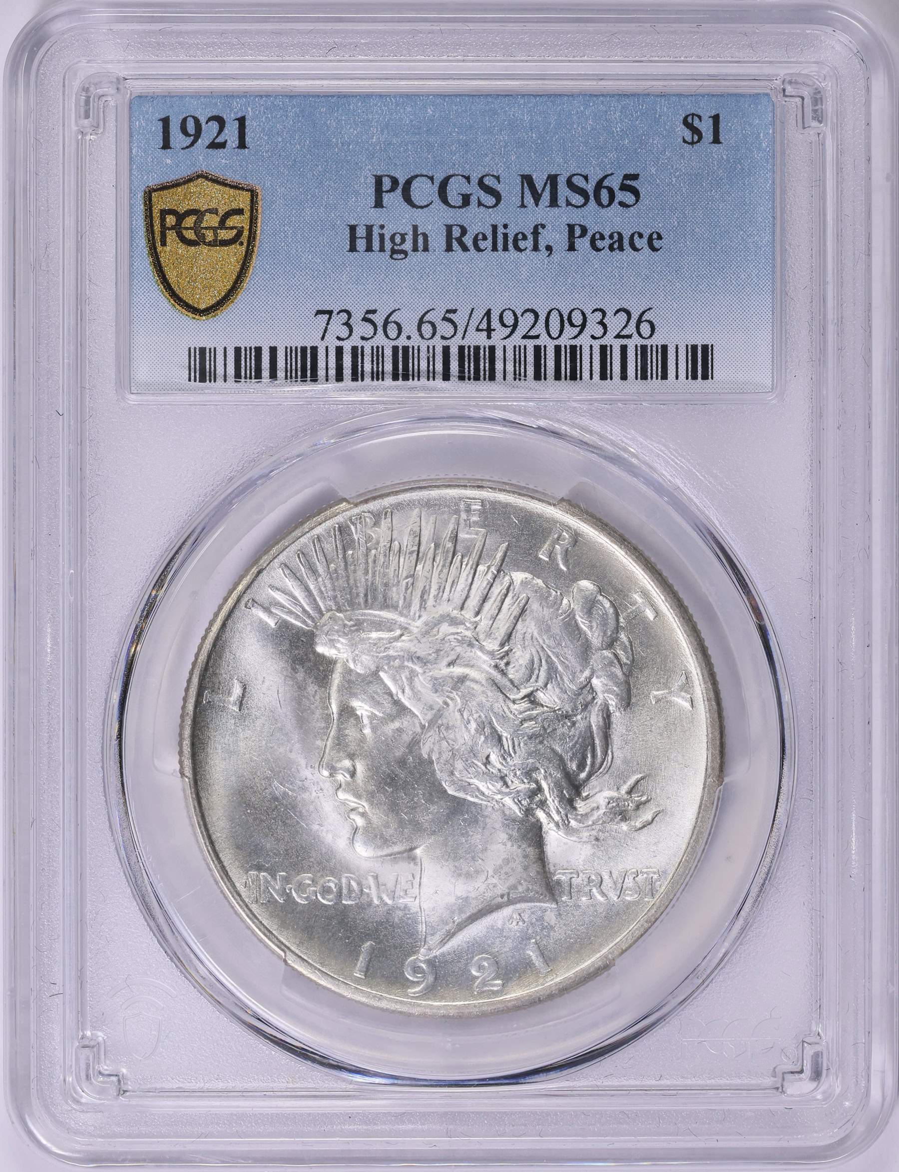 1921 Peace Silver Dollar High Relief PCGS MS-65 (Item 1790475 ...