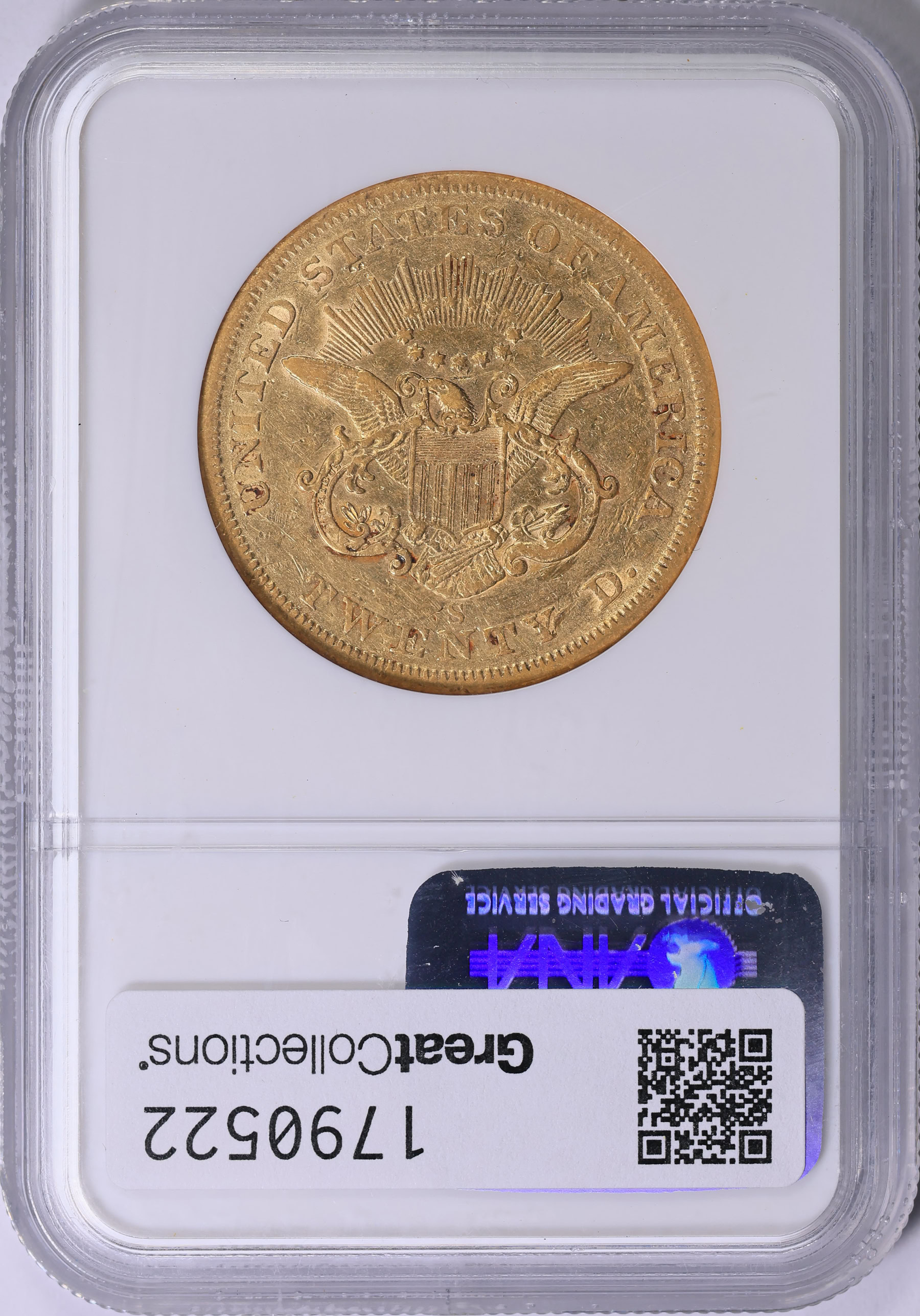 1858-S Liberty Gold Double Eagle NGC VF-35 (Item 1790522 ...