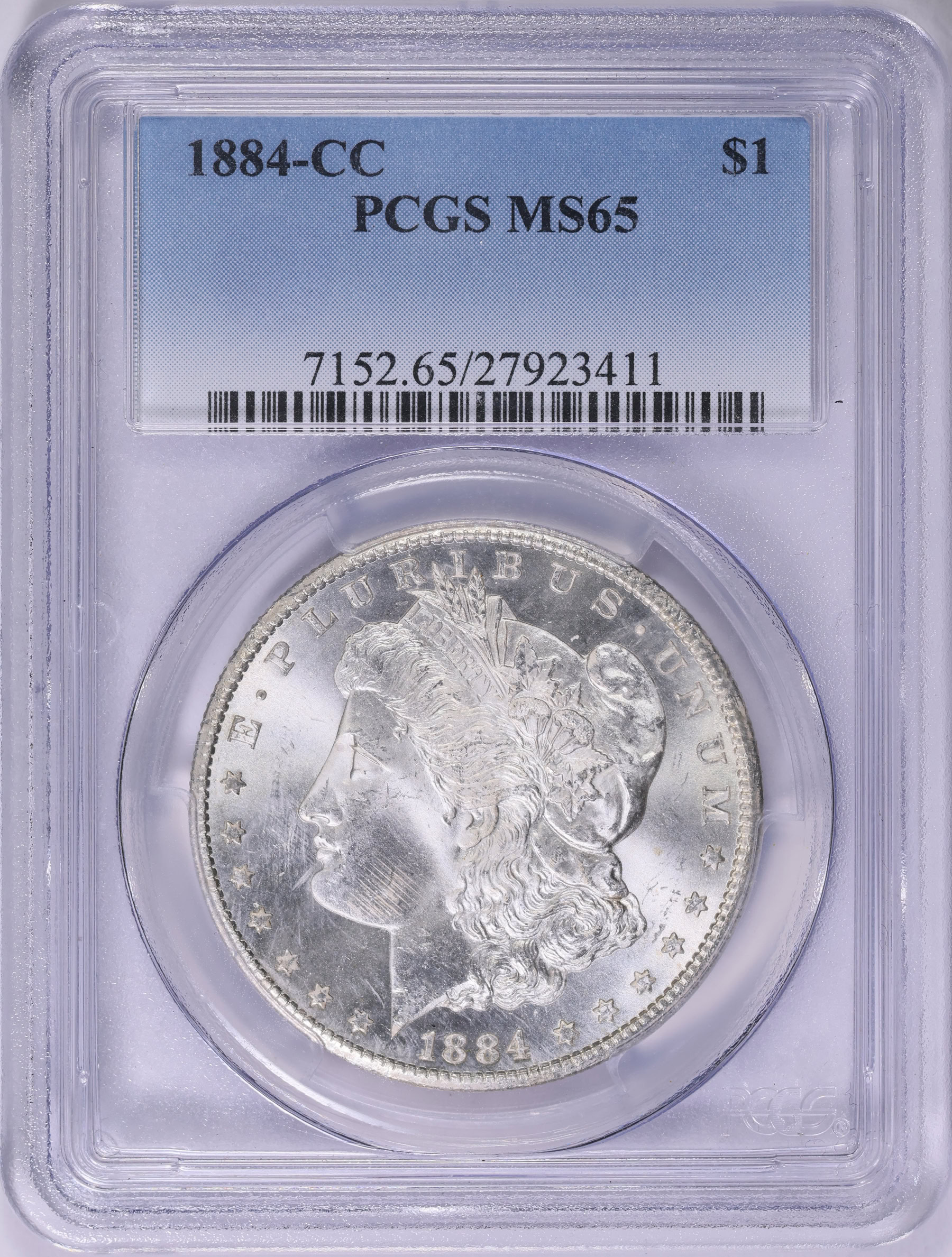 1884-CC Morgan Silver Dollar PCGS MS-65 (Item 1790612) | GreatCollections Coin Auctions