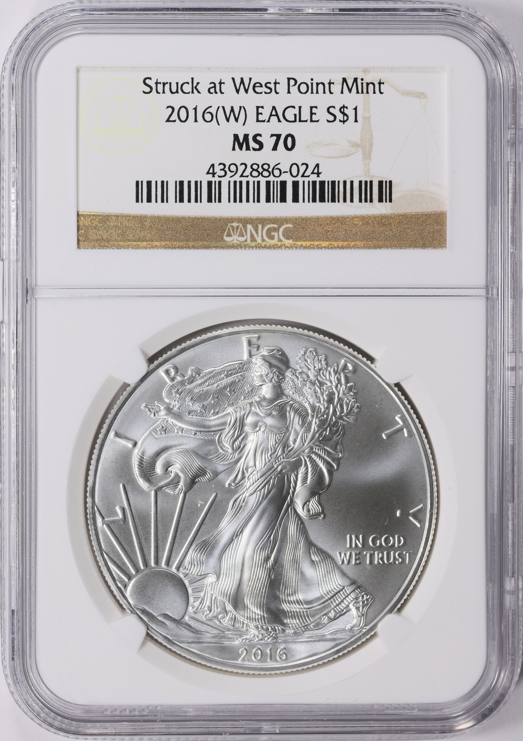 2016-(W) $1 Silver Eagle 30th Anniversary NGC MS-70 (Item 1790648) | GreatCollections Coin Auctions