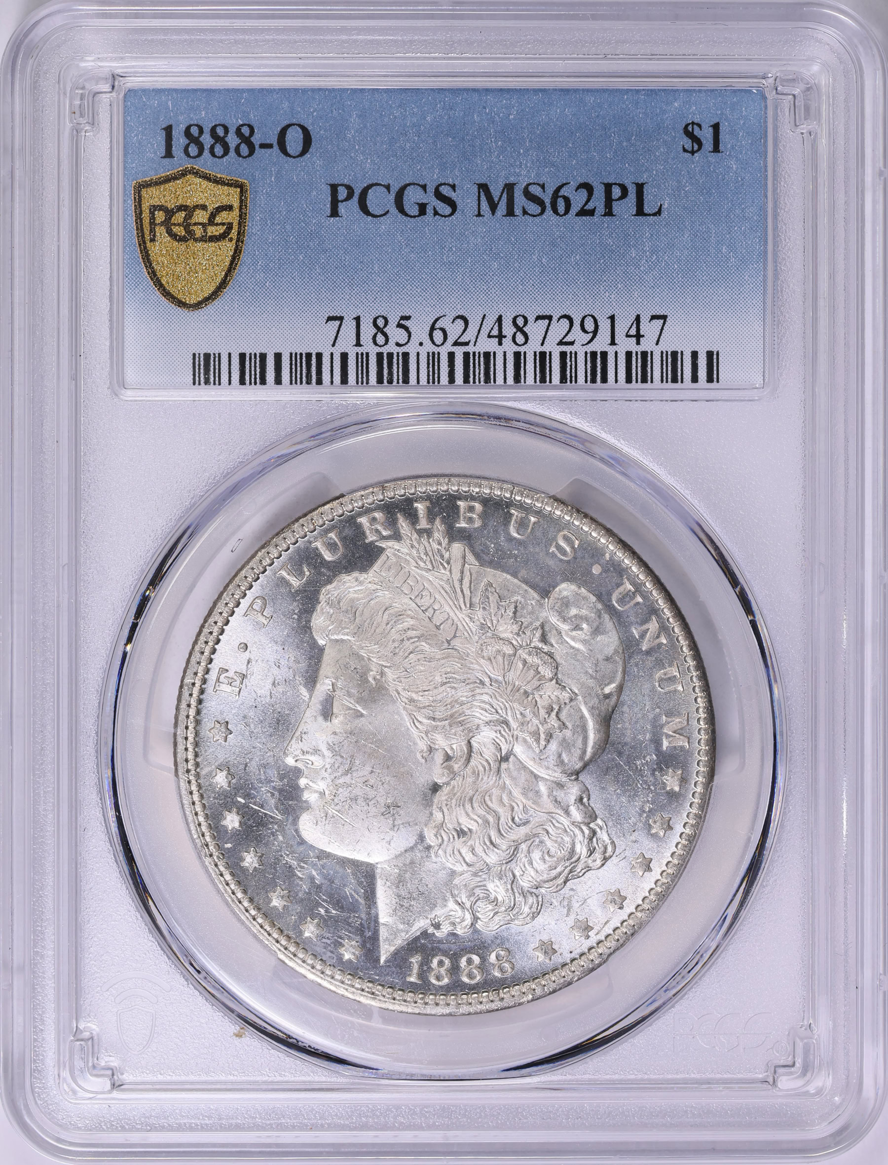 1888-O Morgan Silver Dollar PCGS MS-62 PL (Item 1790729) | GreatCollections Coin Auctions