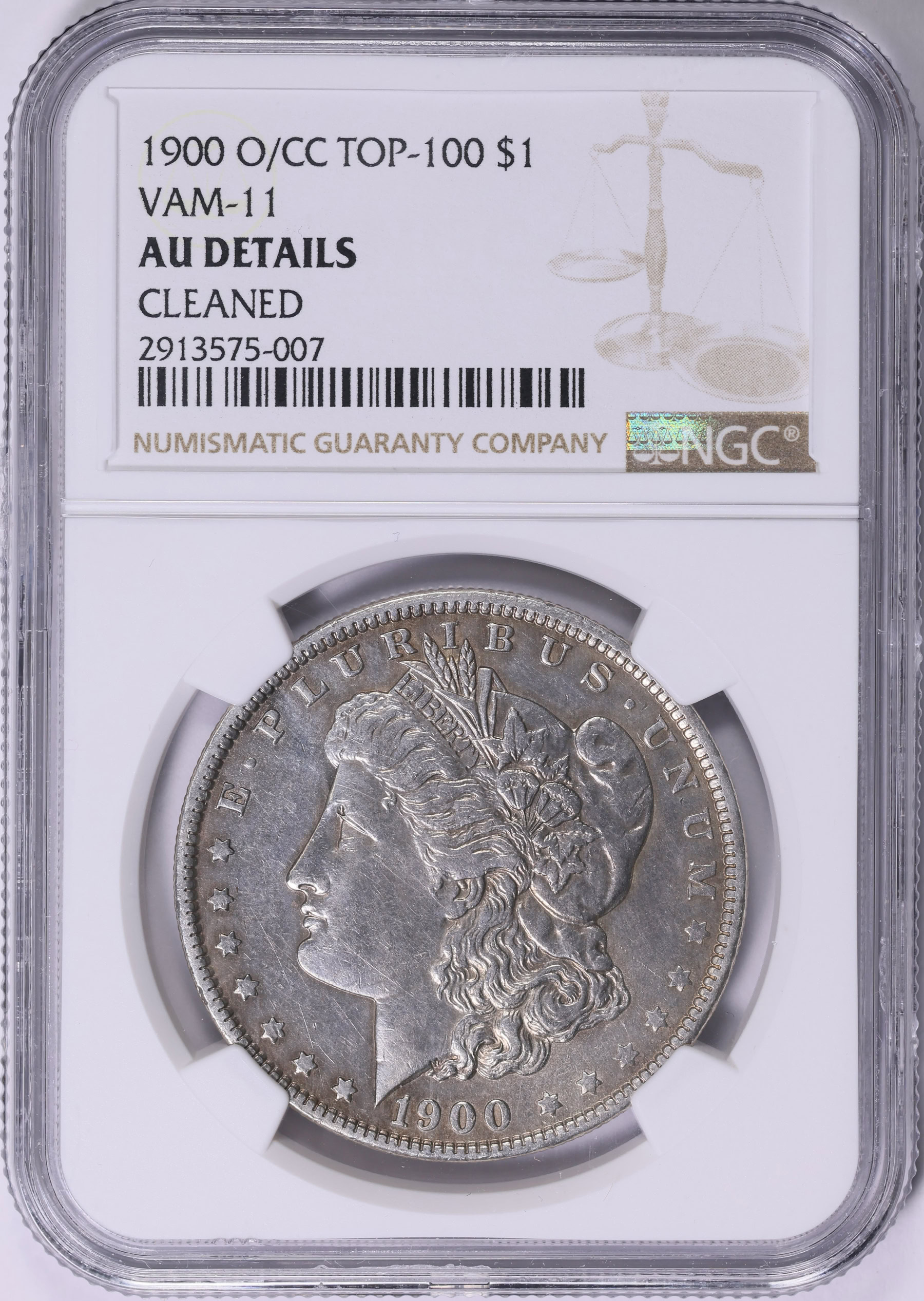 1900-O/CC Morgan Silver Dollar VAM-11 Top 100 NGC AU Details (Item 1790784) | GreatCollections ...