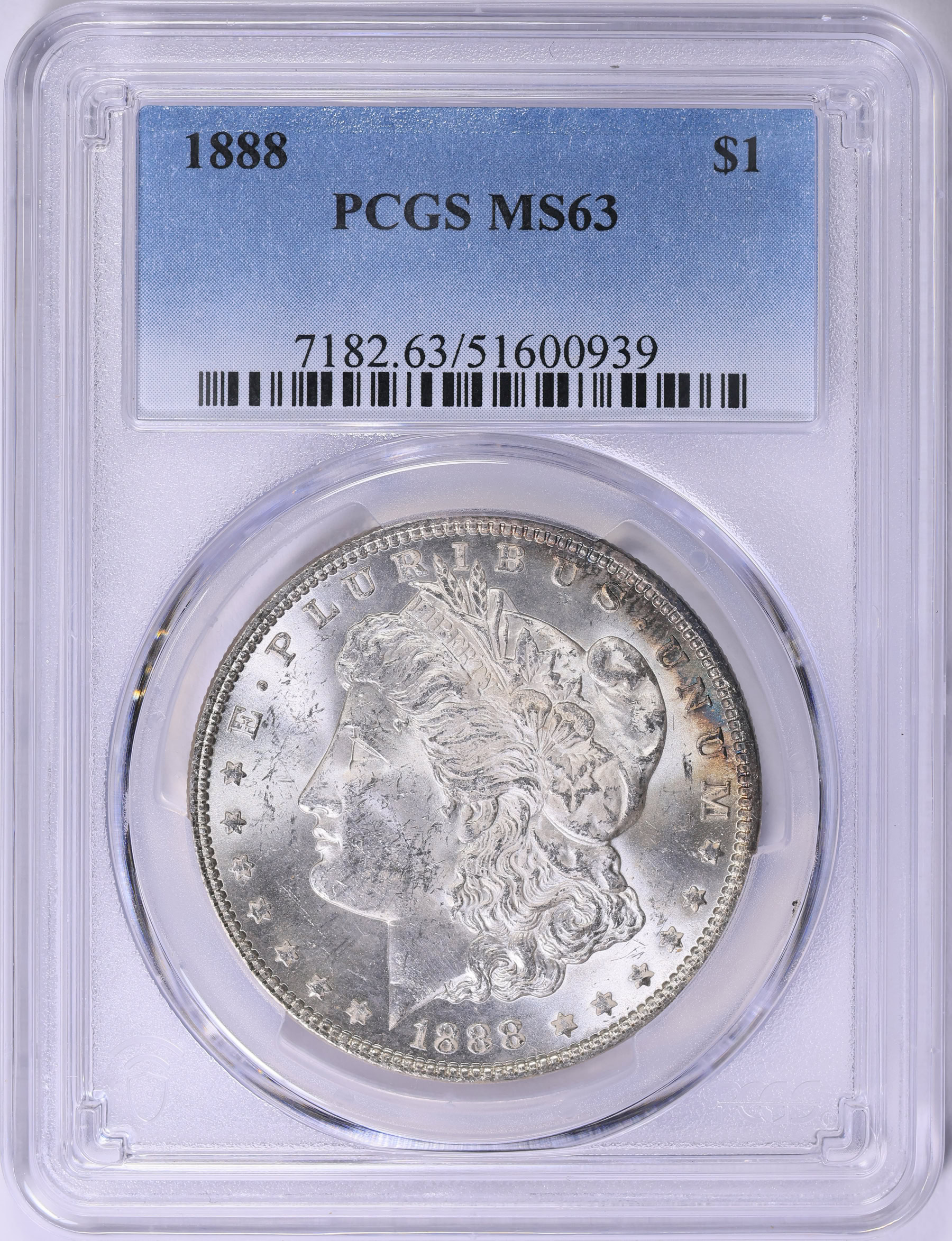 1888 Morgan Silver Dollar PCGS MS-63 (Toned) (Item 1790812) | GreatCollections Coin Auctions