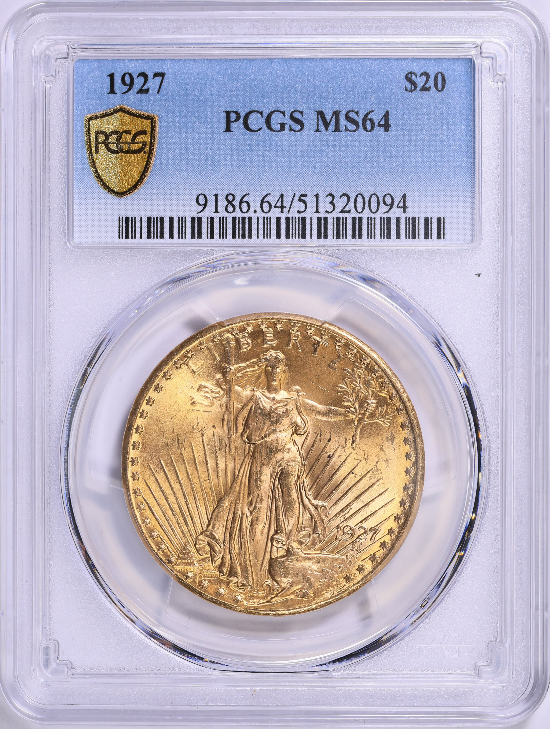 1927 Saint-Gaudens Gold Double Eagle PCGS MS-64 (Item 1790837) | GreatCollections Coin Auctions