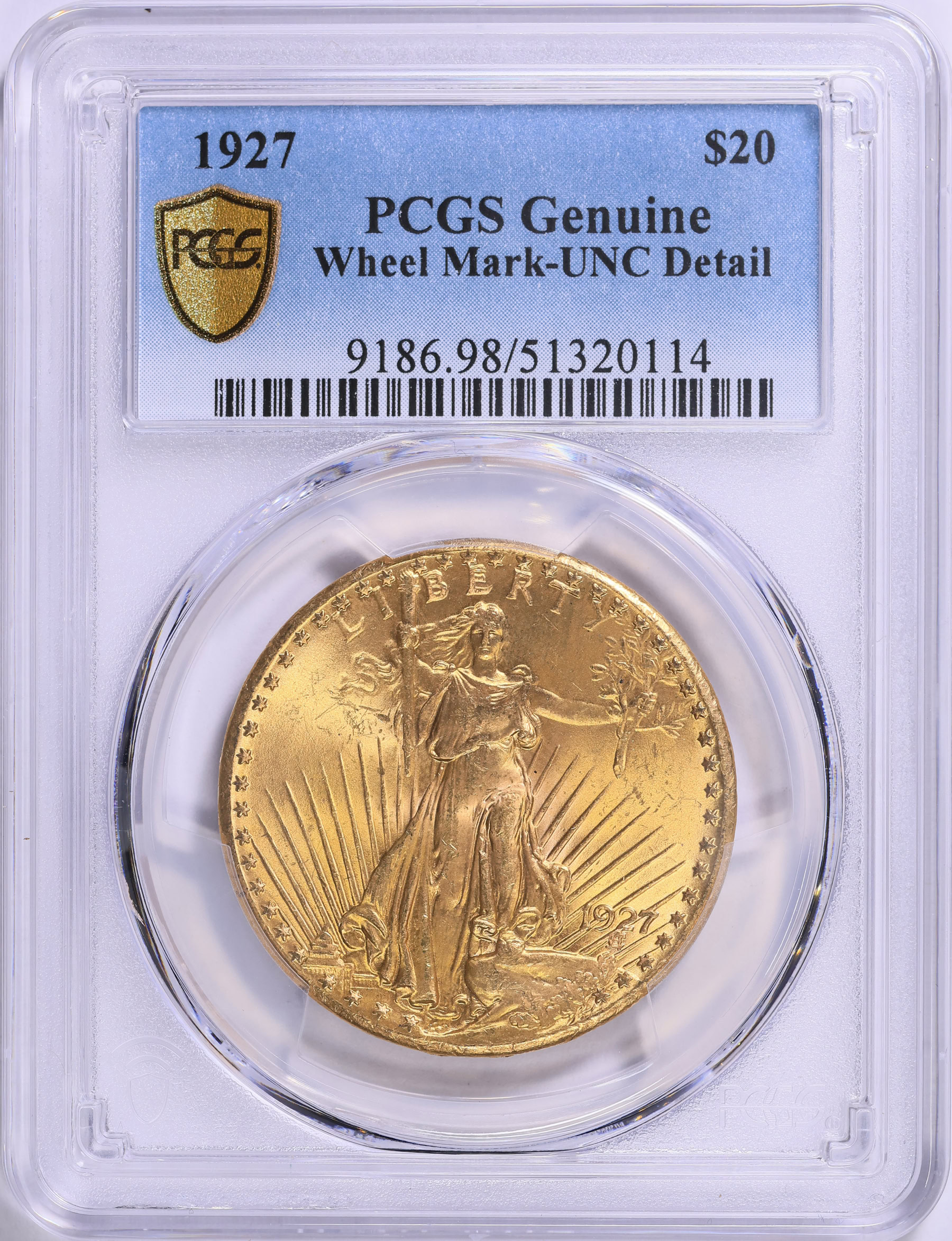 1927 Saint-Gaudens Gold Double Eagle PCGS Genuine Unc Details (Item ...