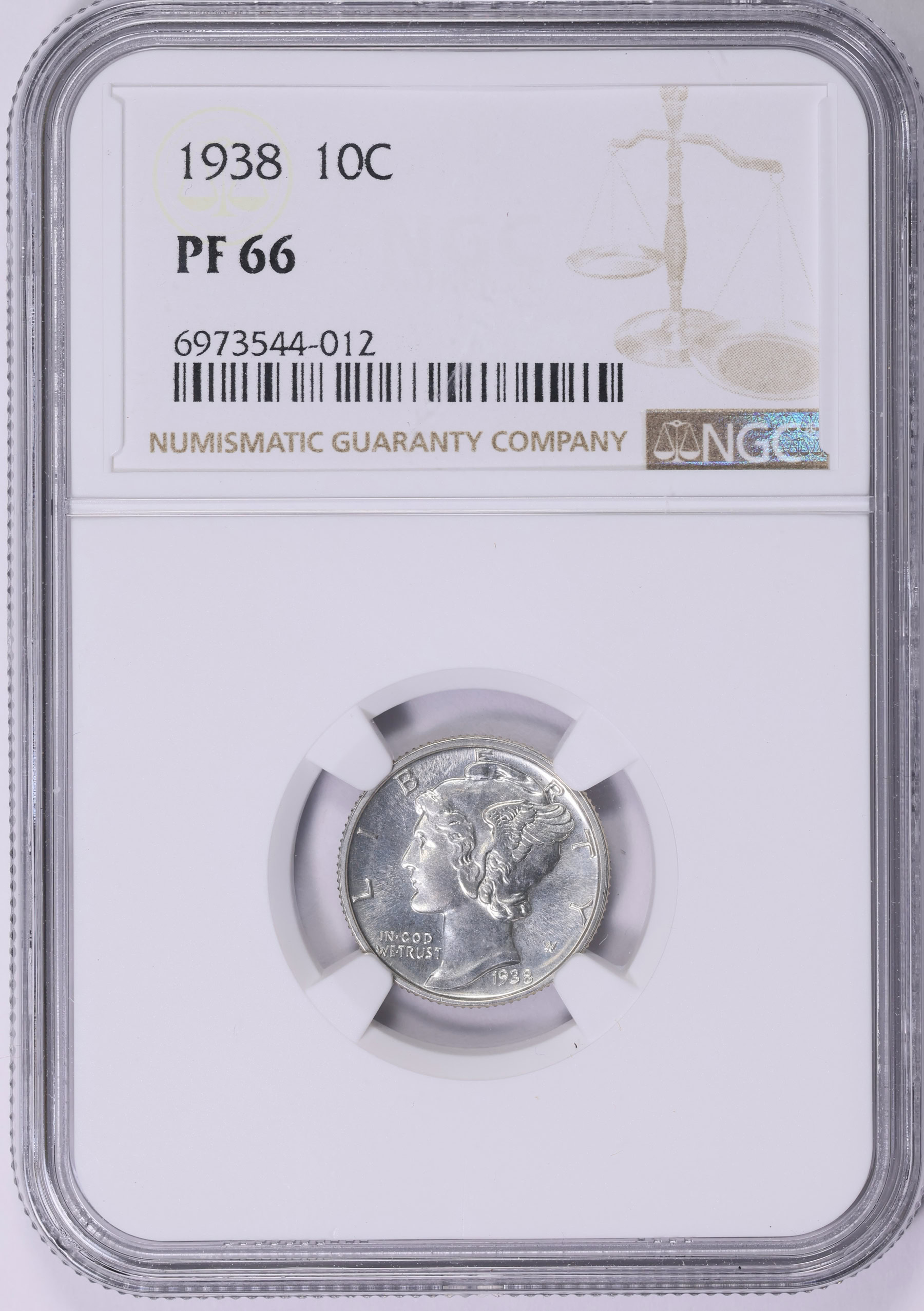 1938 Mercury Dime NGC Proof-66 (Item 1790937) | GreatCollections Coin Auctions