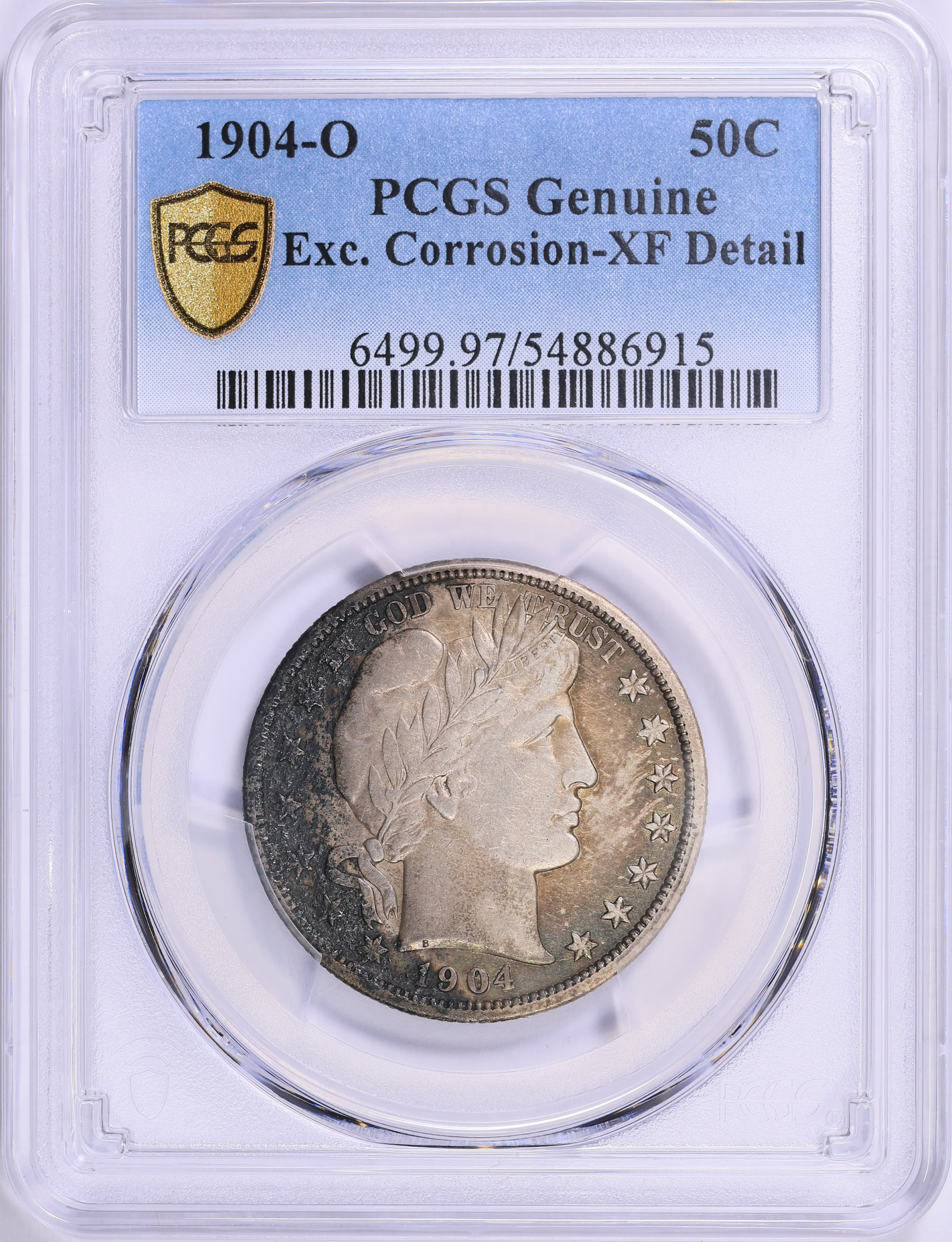 1904-O Barber Half Dollar PCGS Genuine XF Details (Item 1791017) | GreatCollections Coin Auctions