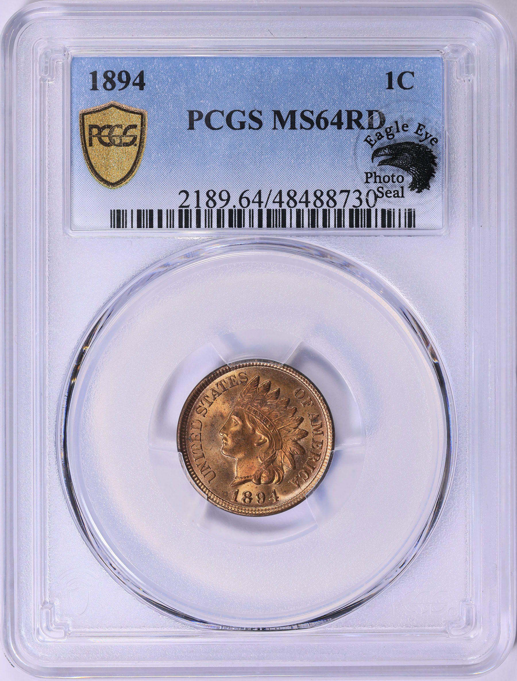 1894 Indian Cent PCGS MS-64 RD (Eagle Eye Seal) (Item 1791078) | GreatCollections Coin Auctions