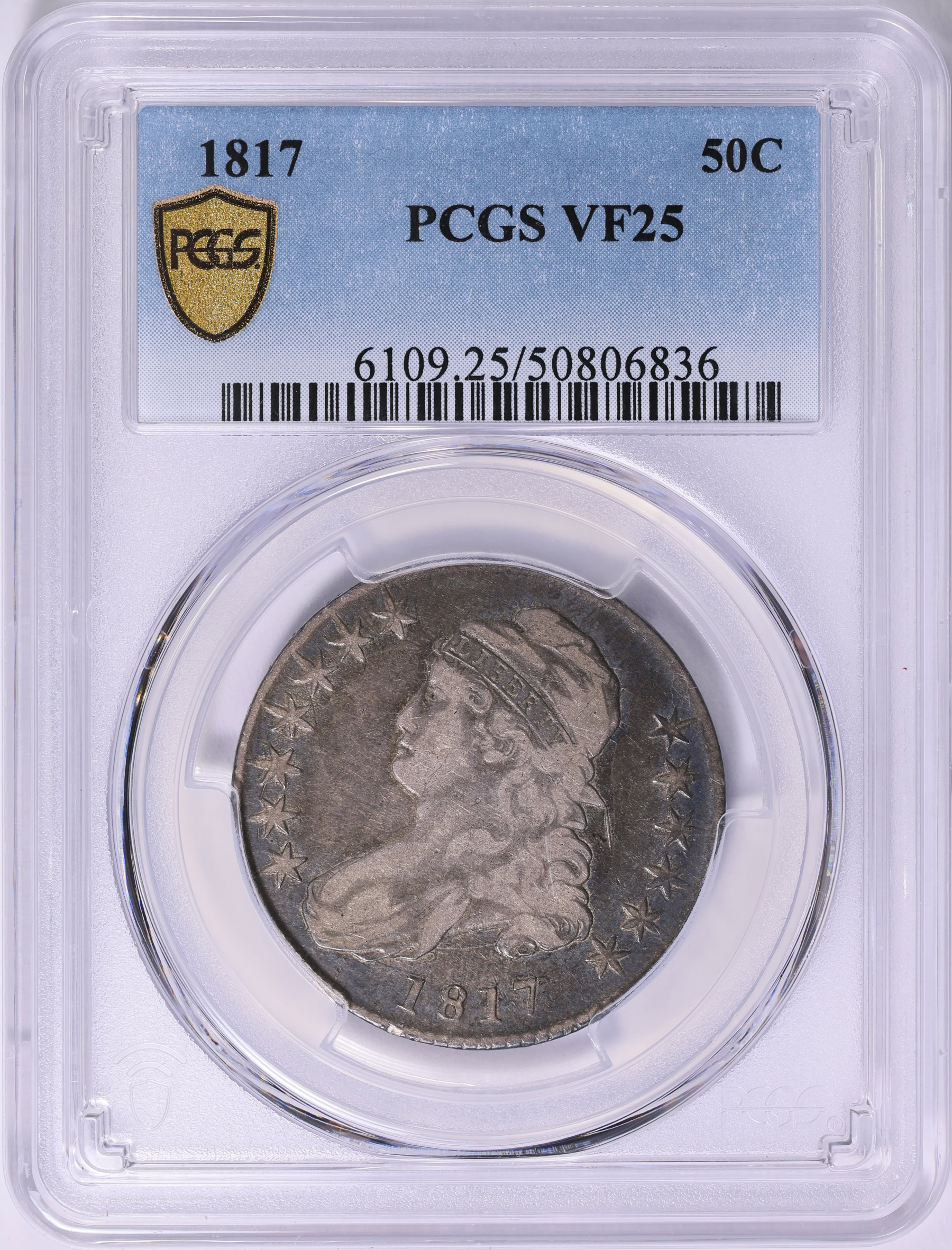 1817 Capped Bust Half Dollar PCGS VF-25 (Item 1791093) | GreatCollections Coin Auctions