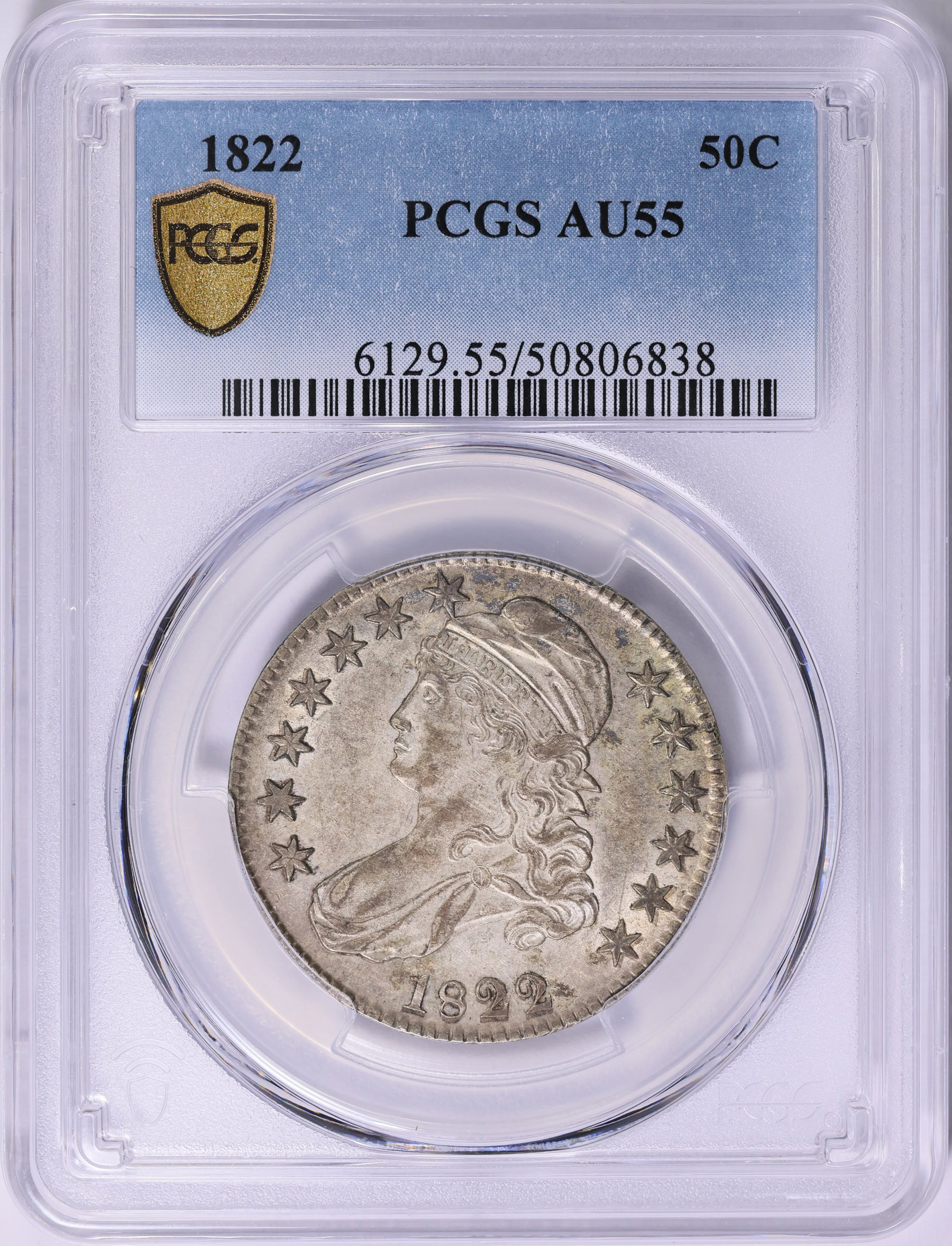 1822 Capped Bust Half Dollar PCGS AU-55 (Item 1791095) | GreatCollections Coin Auctions