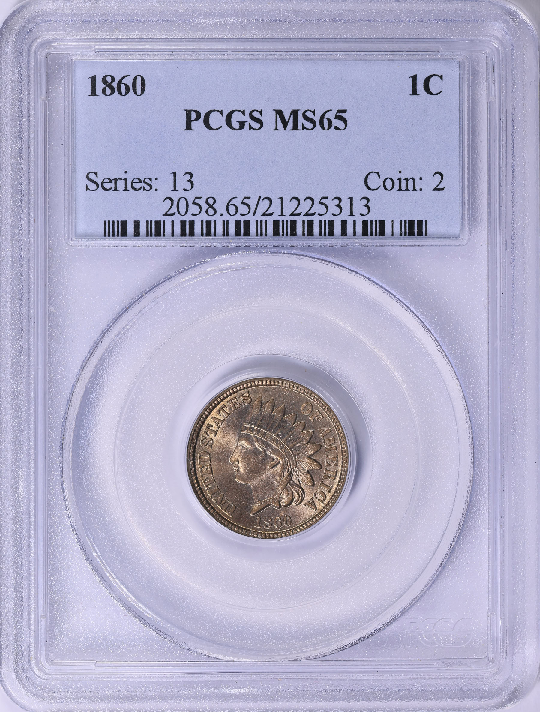 1860 Indian Cent PCGS MS-65 (Item 1791104) | GreatCollections Coin Auctions