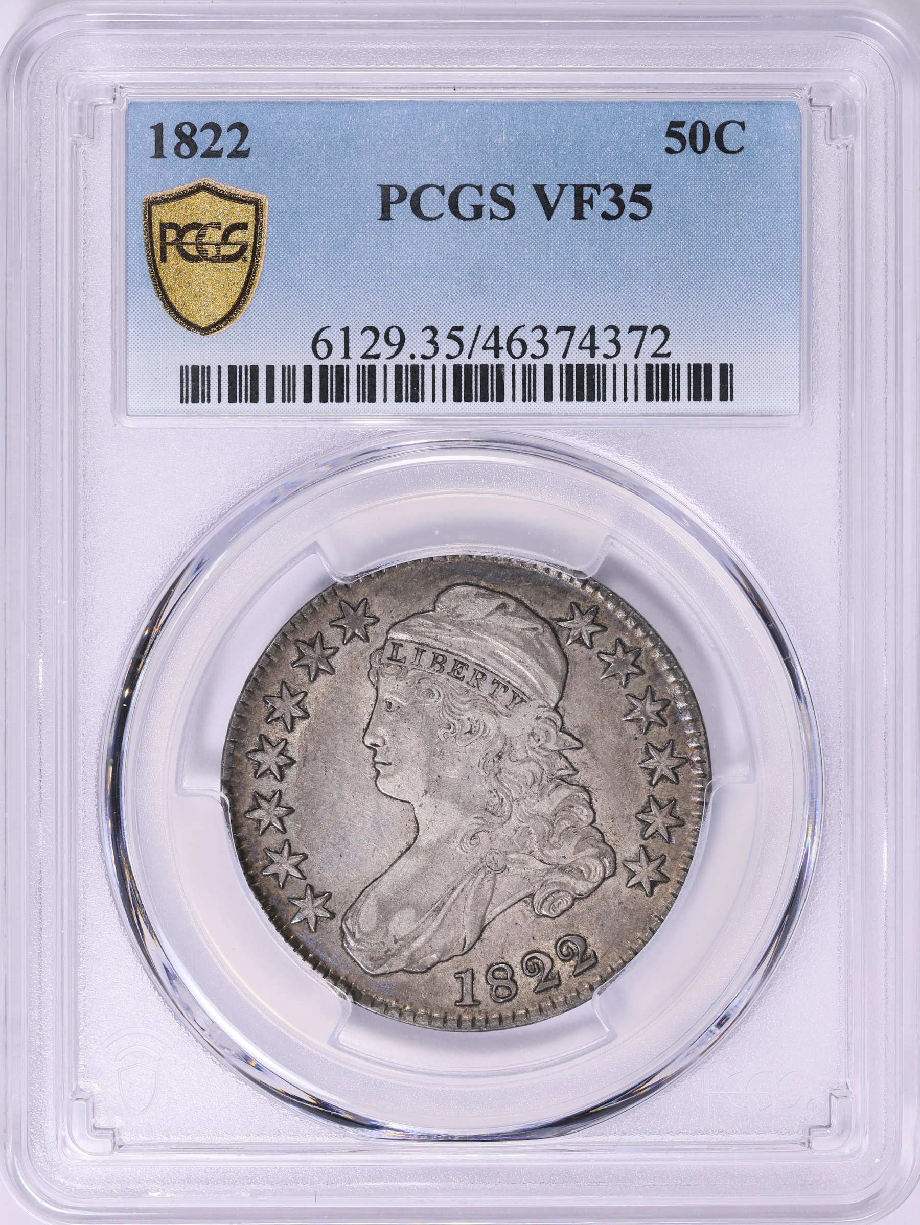 1822 Capped Bust Half Dollar PCGS VF-35 (Item 1791123) | GreatCollections Coin Auctions