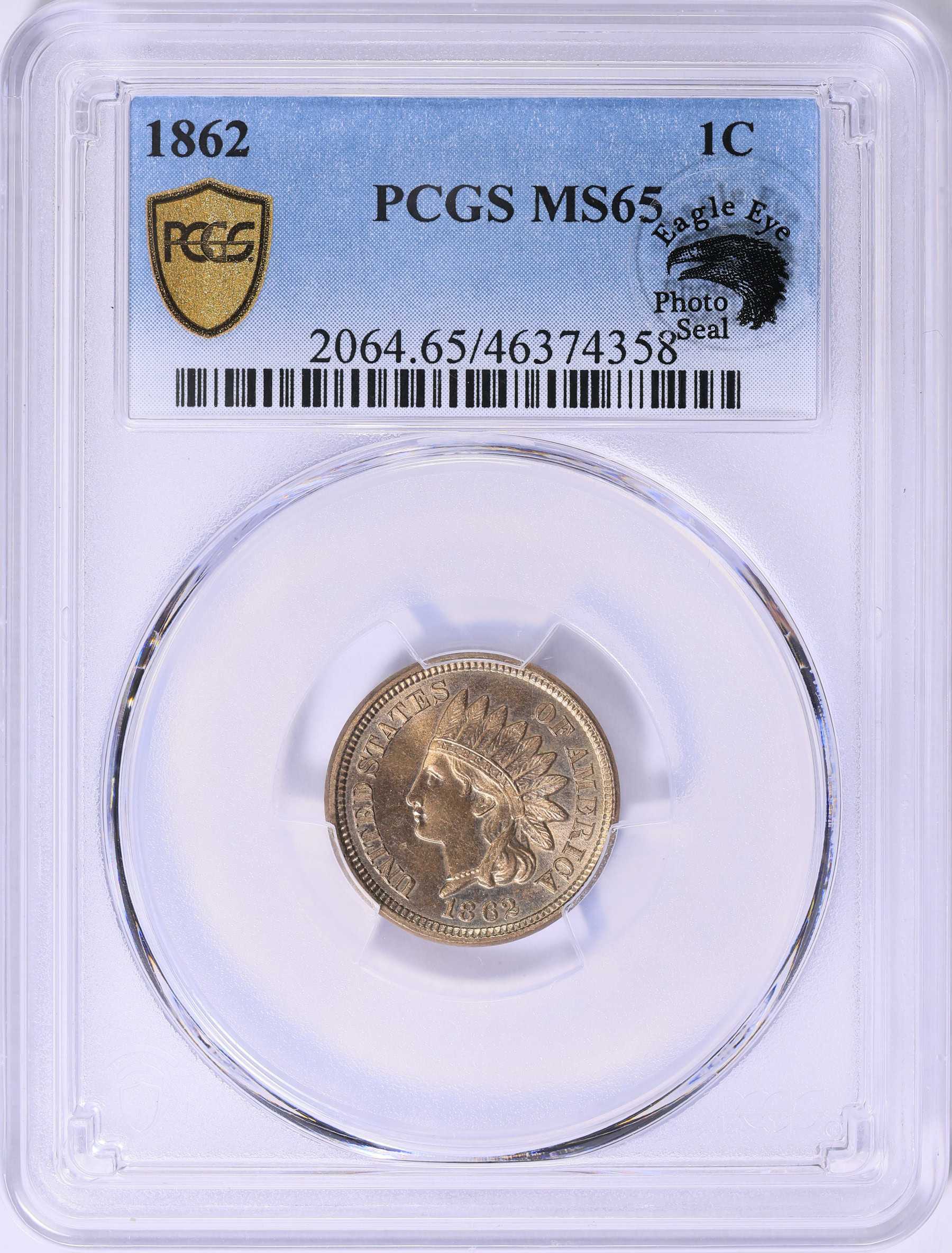1862 Indian Cent PCGS MS-65 (Eagle Eye Seal) (Item 1791145 ...