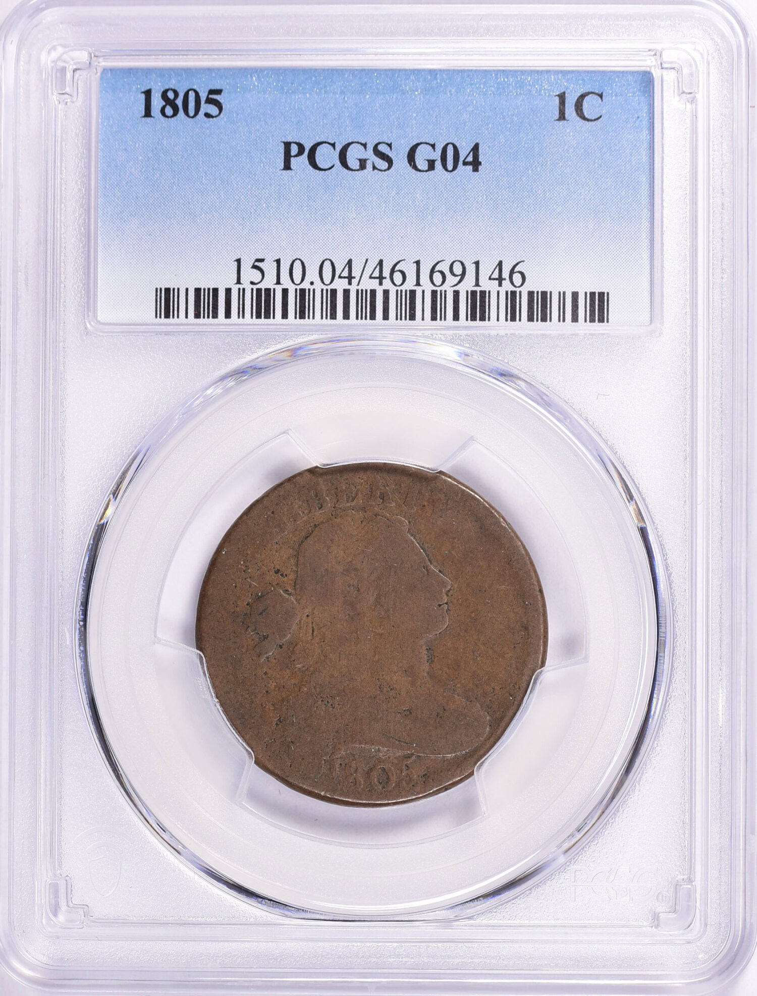 1805 Draped Bust Cent PCGS G-04 BN (Item 1791950) | GreatCollections Coin Auctions