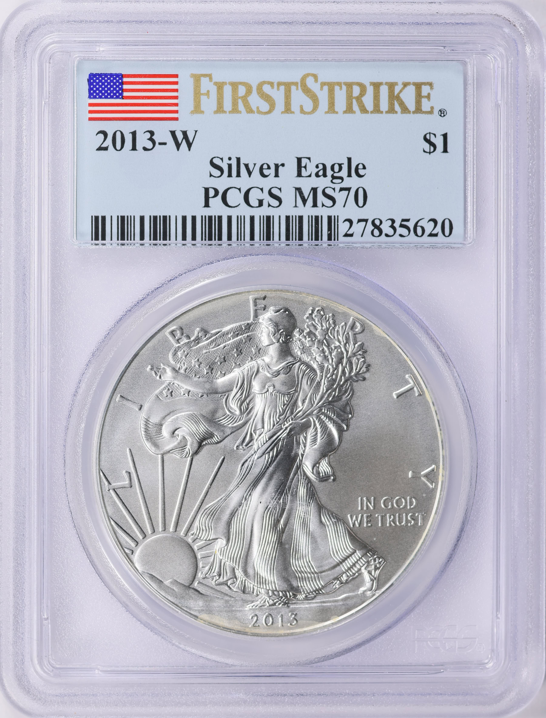 2013-W $1 Silver Eagle First Strike PCGS MS-70 (Item 1792027 ...