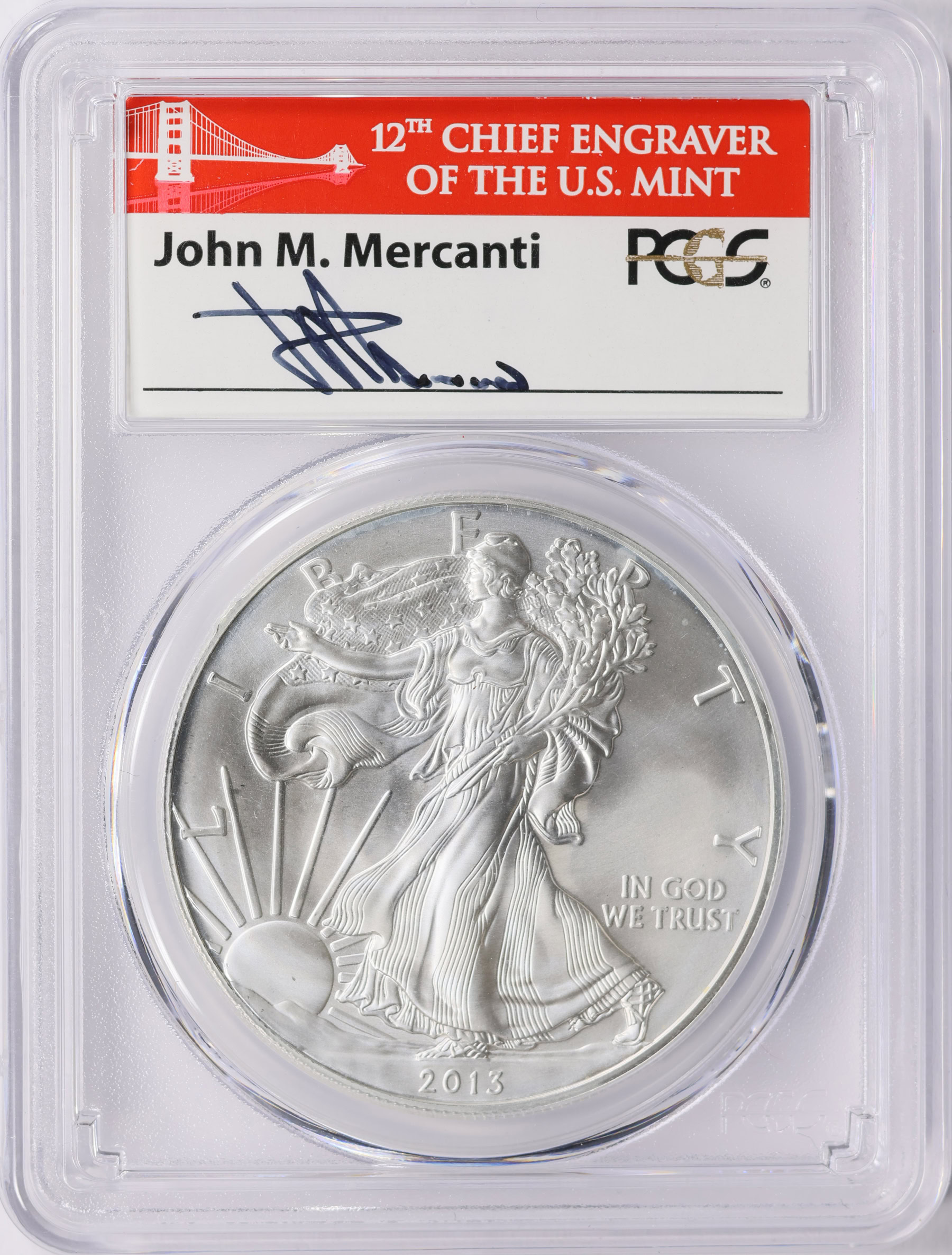 2013-(S) $1 Silver Eagle First Strike Struck at San Francisco PCGS MS ...