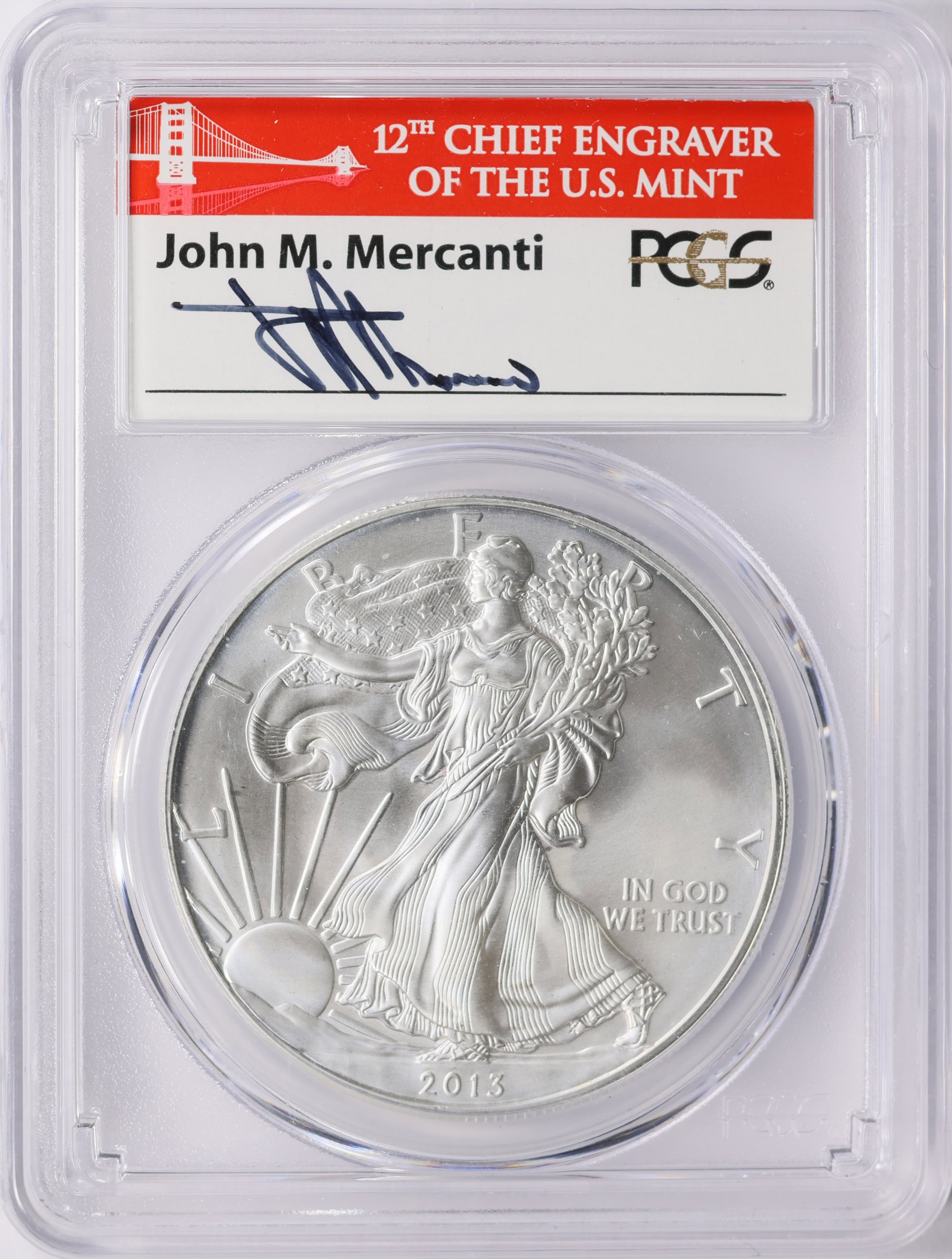 2013-(S) $1 Silver Eagle First Strike Struck at San Francisco PCGS MS ...