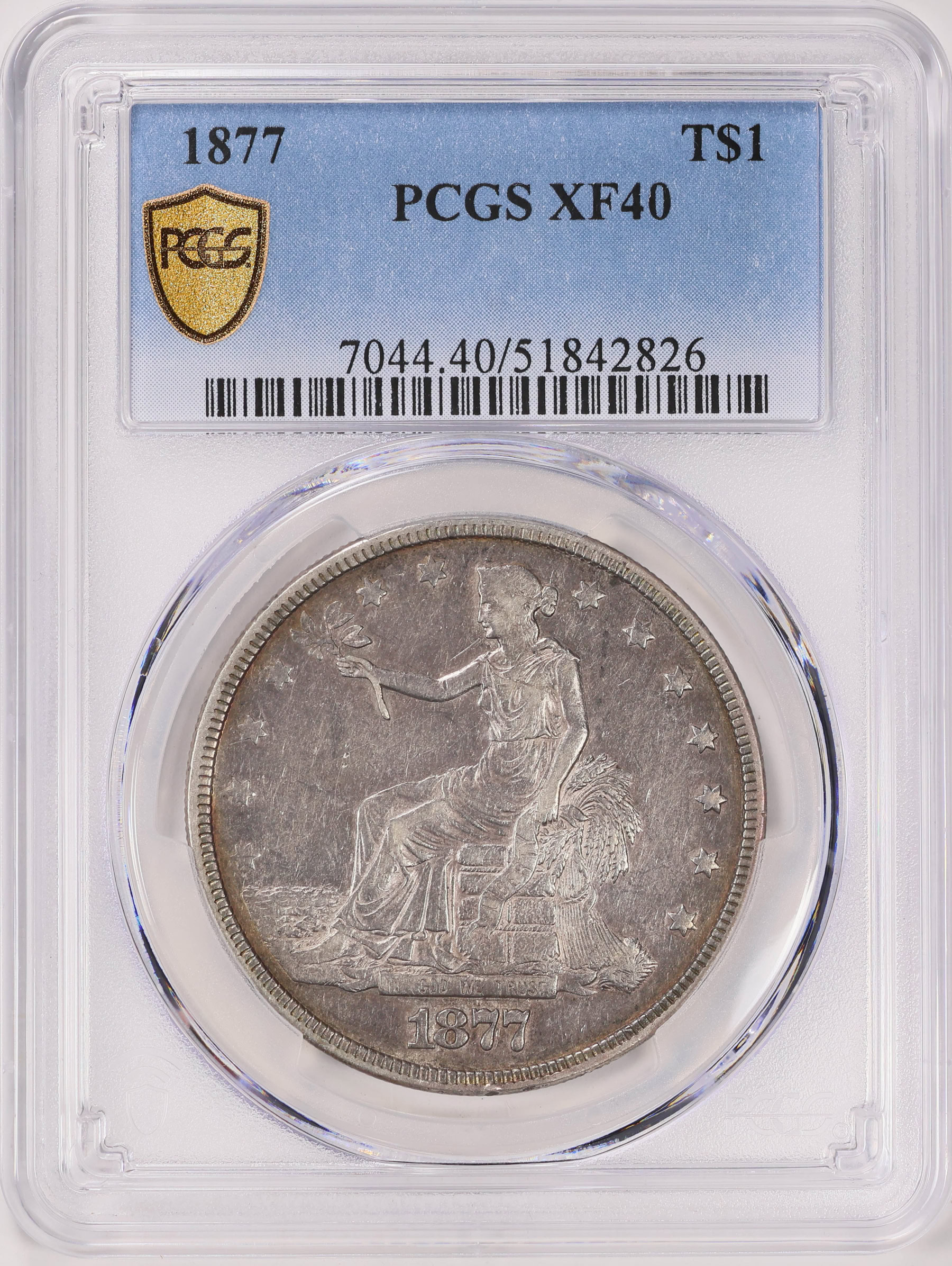 1877 Trade Silver Dollar PCGS XF-40 (Item 1792313) | GreatCollections Coin Auctions