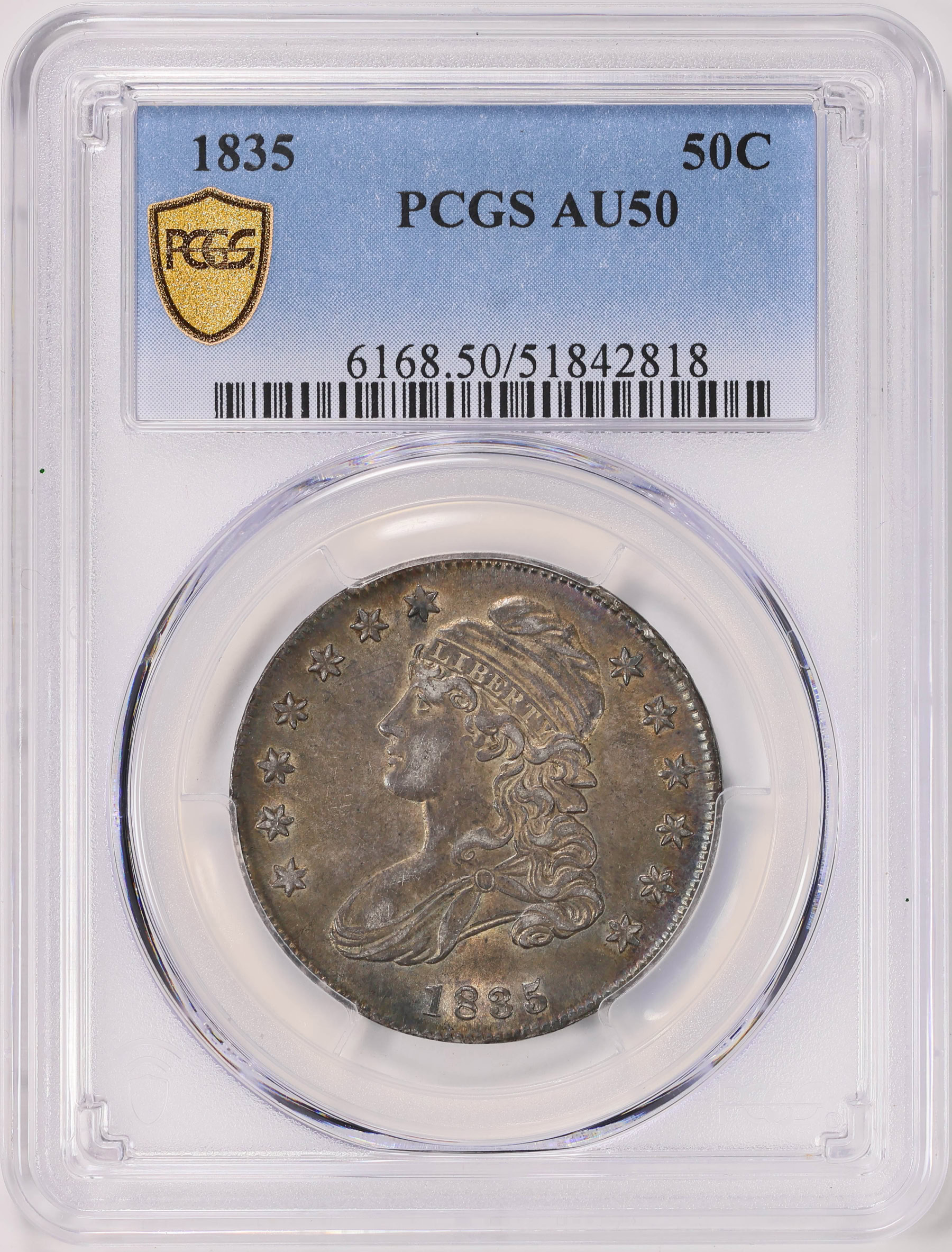 1835 Capped Bust Half Dollar PCGS AU-50 (Item 1792320 ...