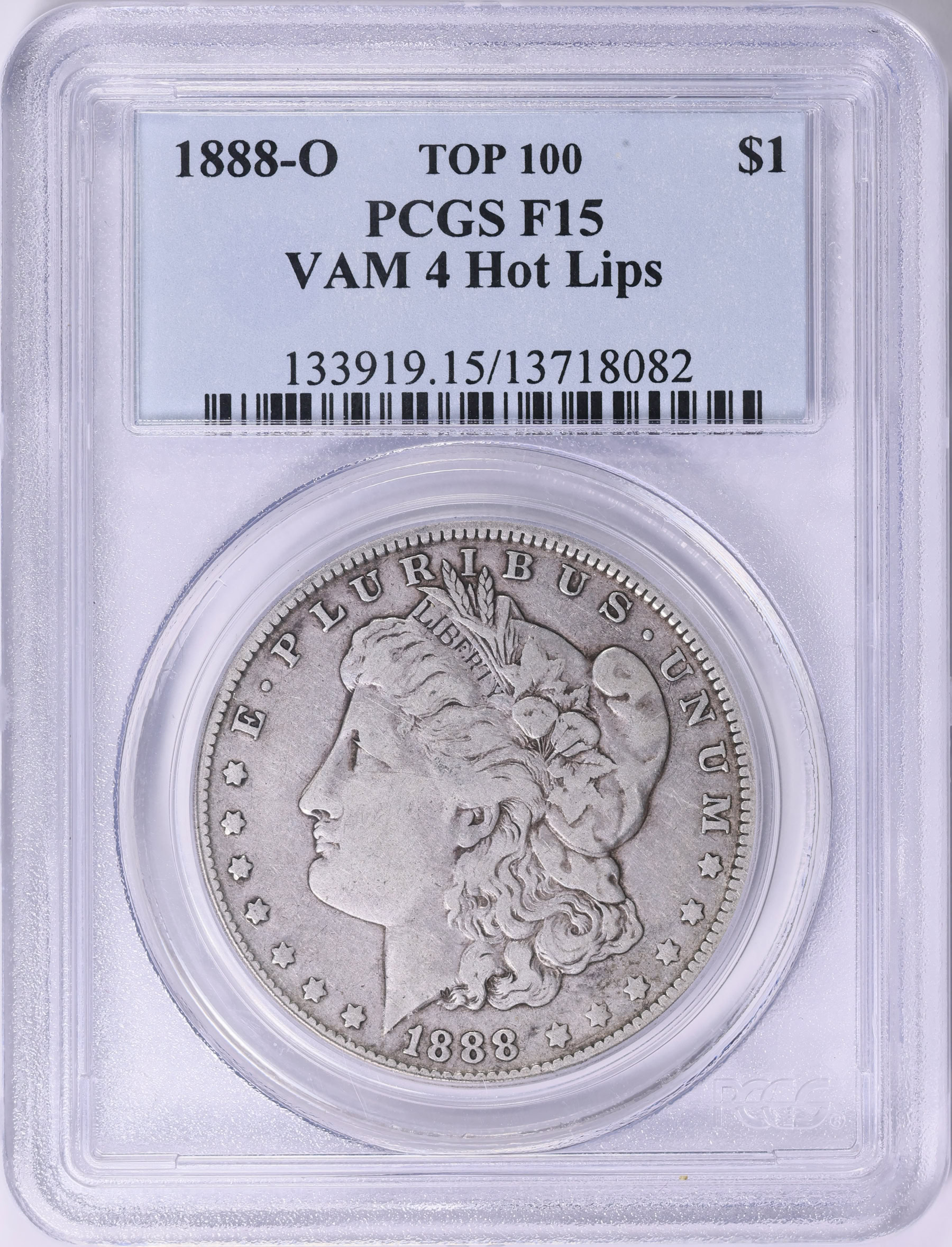 1888-O Morgan Silver Dollar Hot Lips VAM-4 Top 100 PCGS F-15 (Item 1792410) | GreatCollections ...