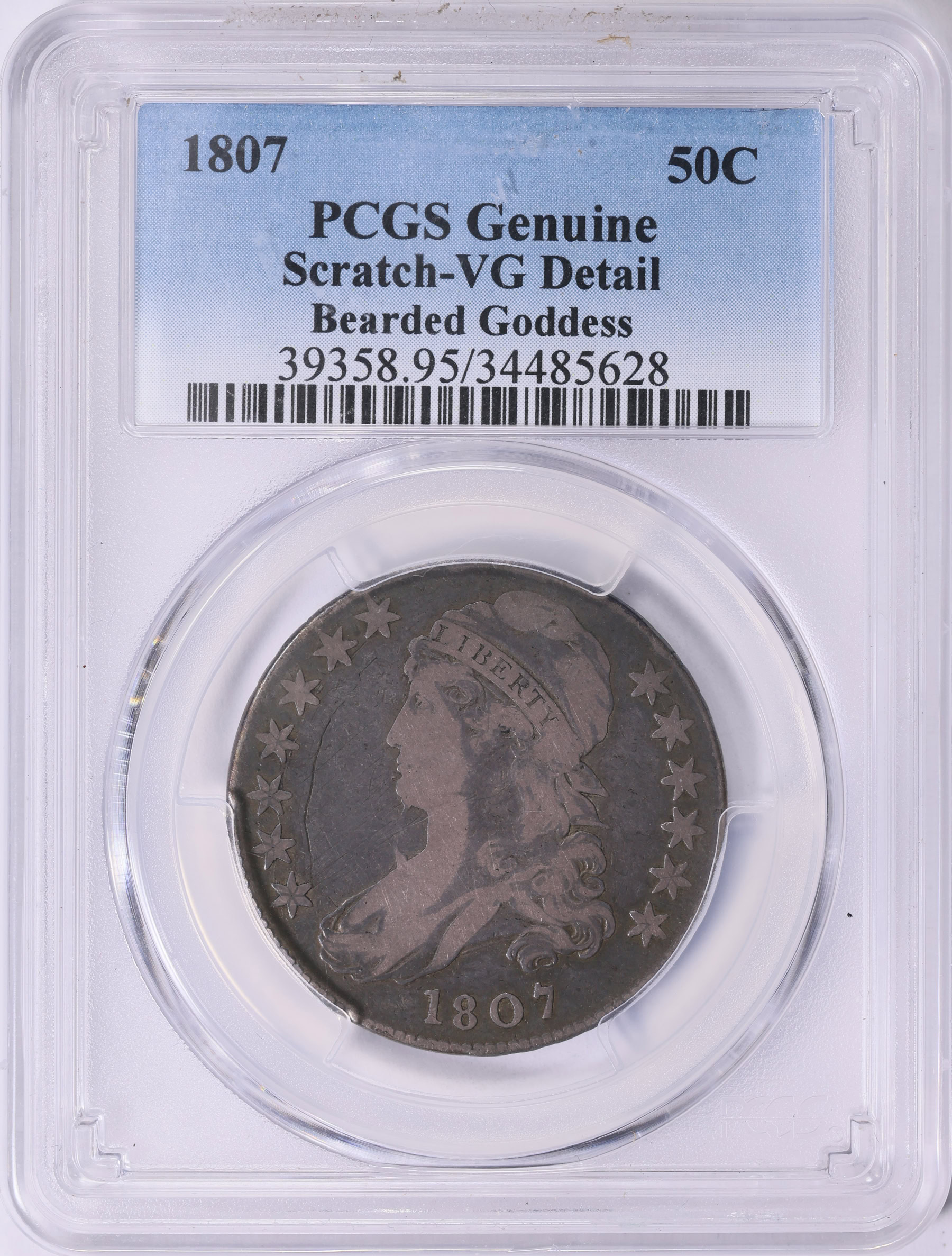1807 Capped Bust Half Dollar Bearded Goddess PCGS Genuine VG Details (Item 1792445 ...