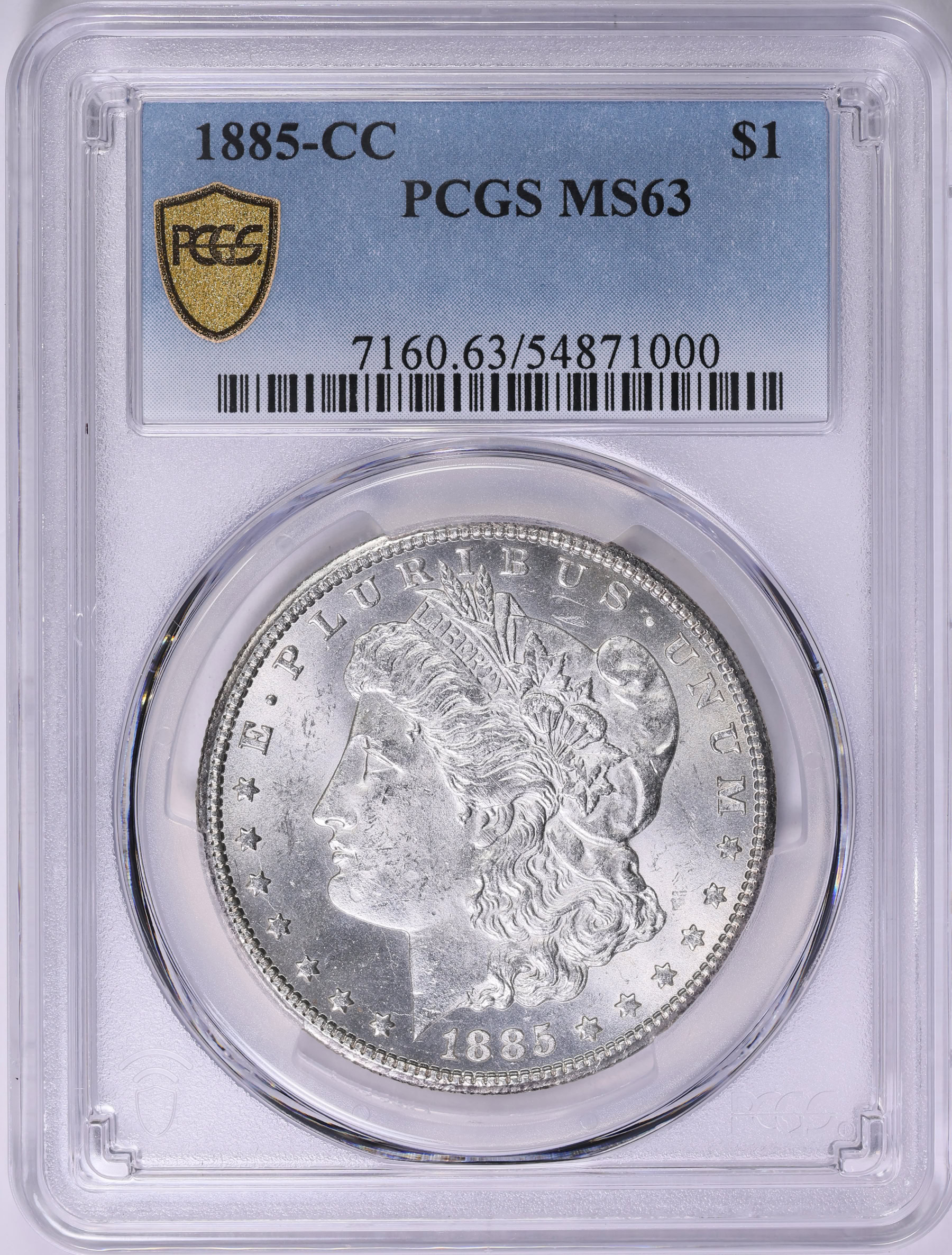 1885-CC Morgan Silver Dollar PCGS MS-63 (Item 1792577) | GreatCollections Coin Auctions