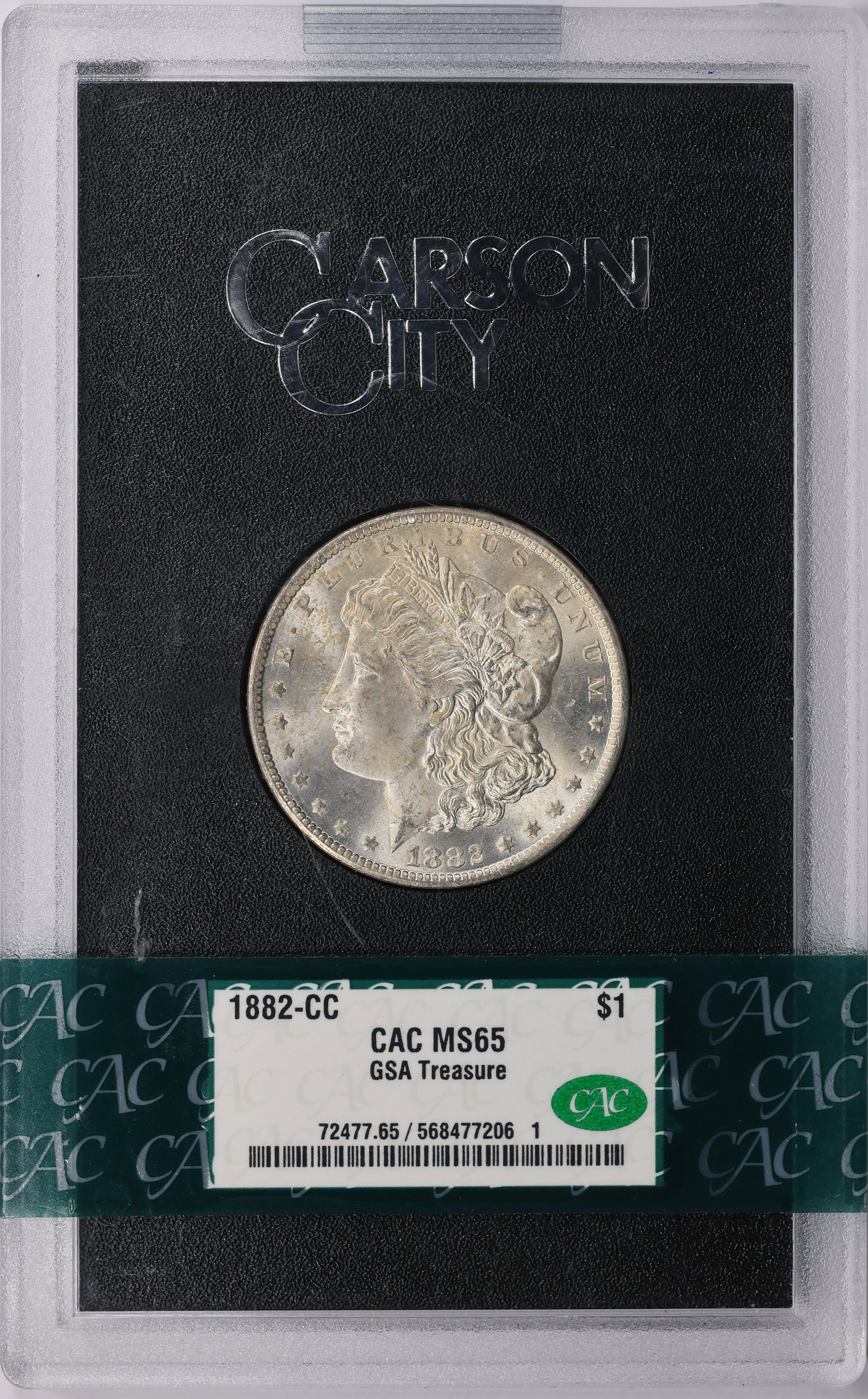 1882-CC Morgan Silver Dollar GSA Treasure CACG MS-65 (GSA Holder) (Item ...