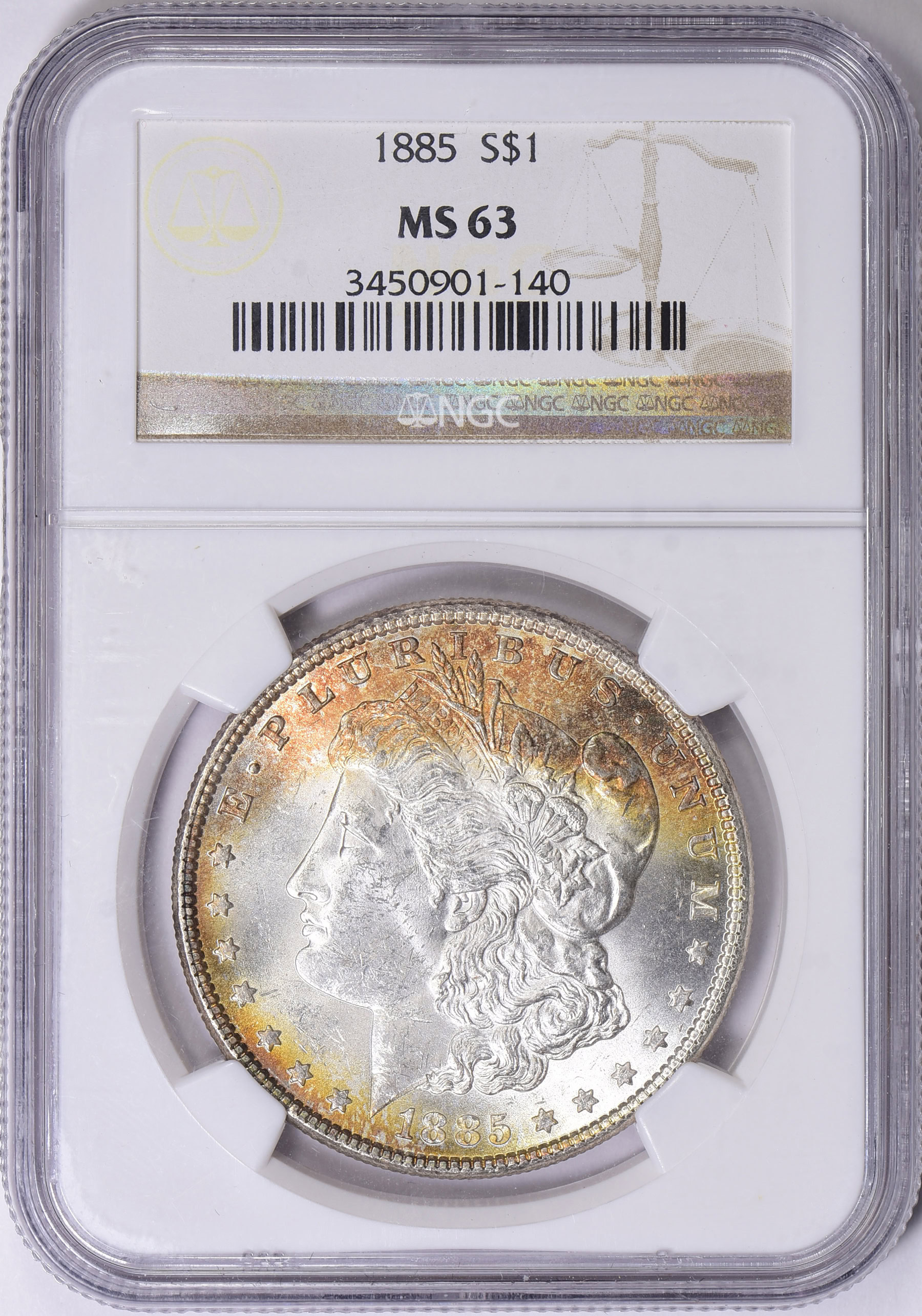 1885 Morgan Silver Dollar NGC MS-63 (Toned) (Item 1792756 ...