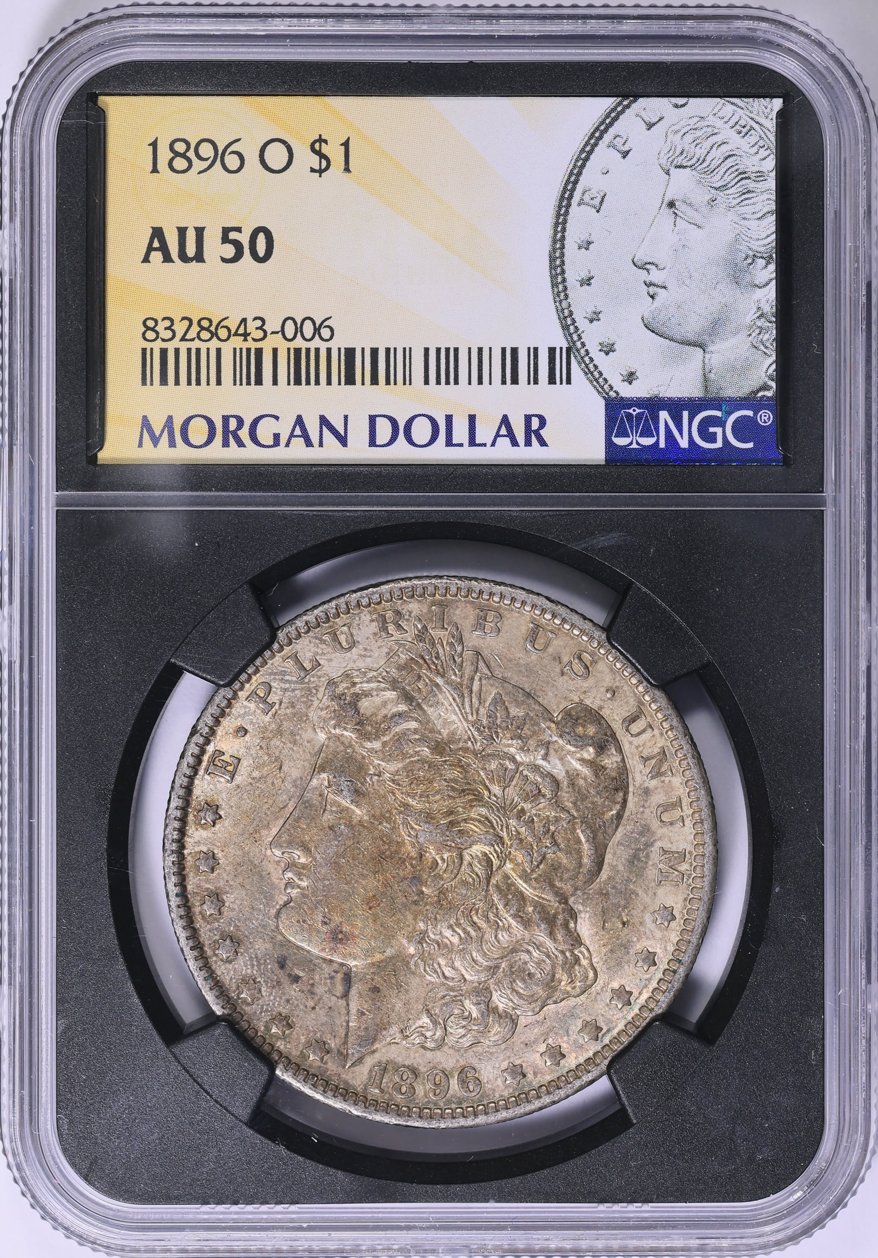 1896-O Morgan Silver Dollar NGC AU-50 (Black Retro Holder) (Item 1792784) | GreatCollections ...