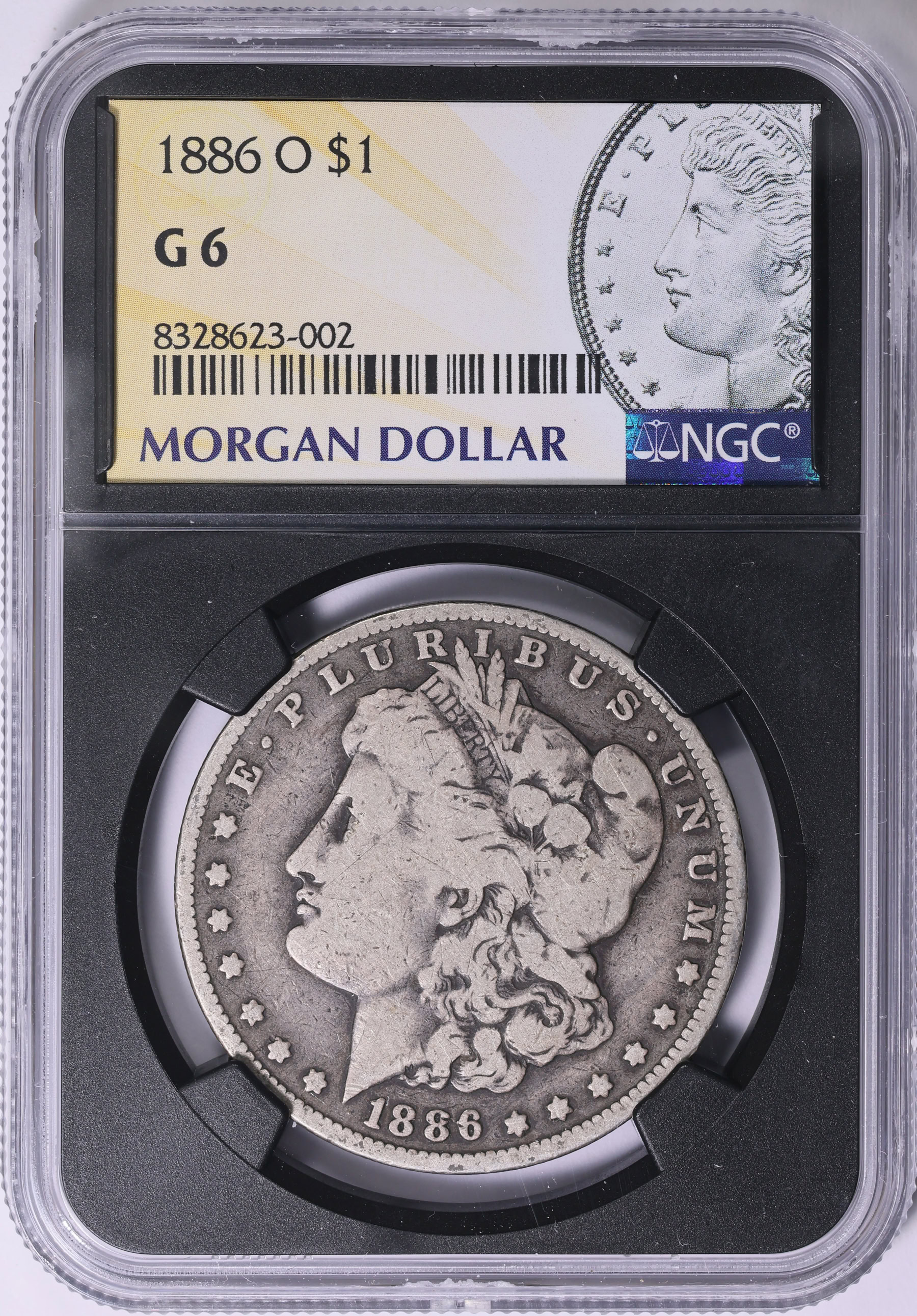 1886-O Morgan Silver Dollar NGC G-06 (Black Retro Holder) (Item 1792787) | GreatCollections Coin ...