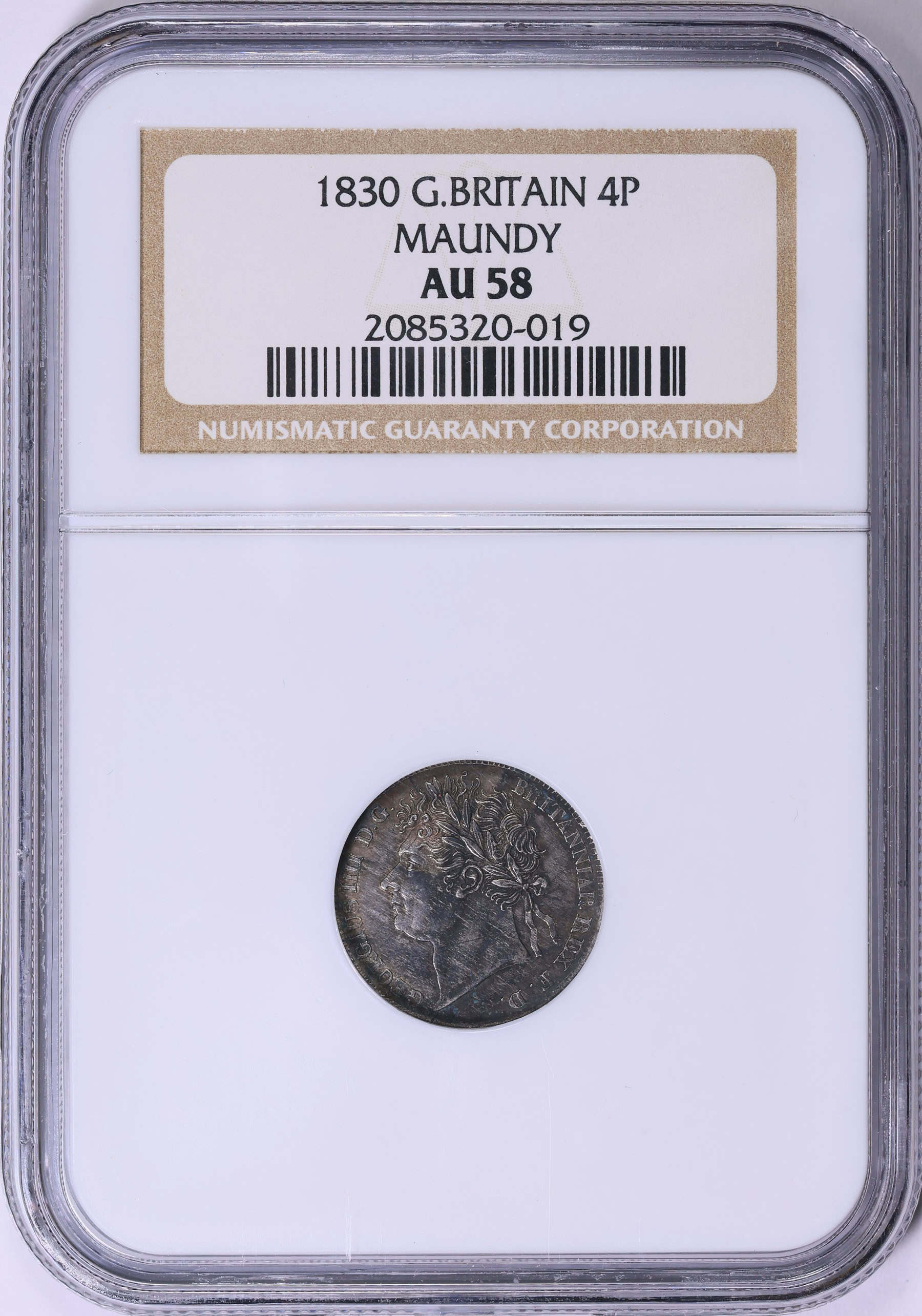 Great Britain 1830 Silver Maundy 4 Pence KM-686 NGC AU-58 (Item 1792900 ...