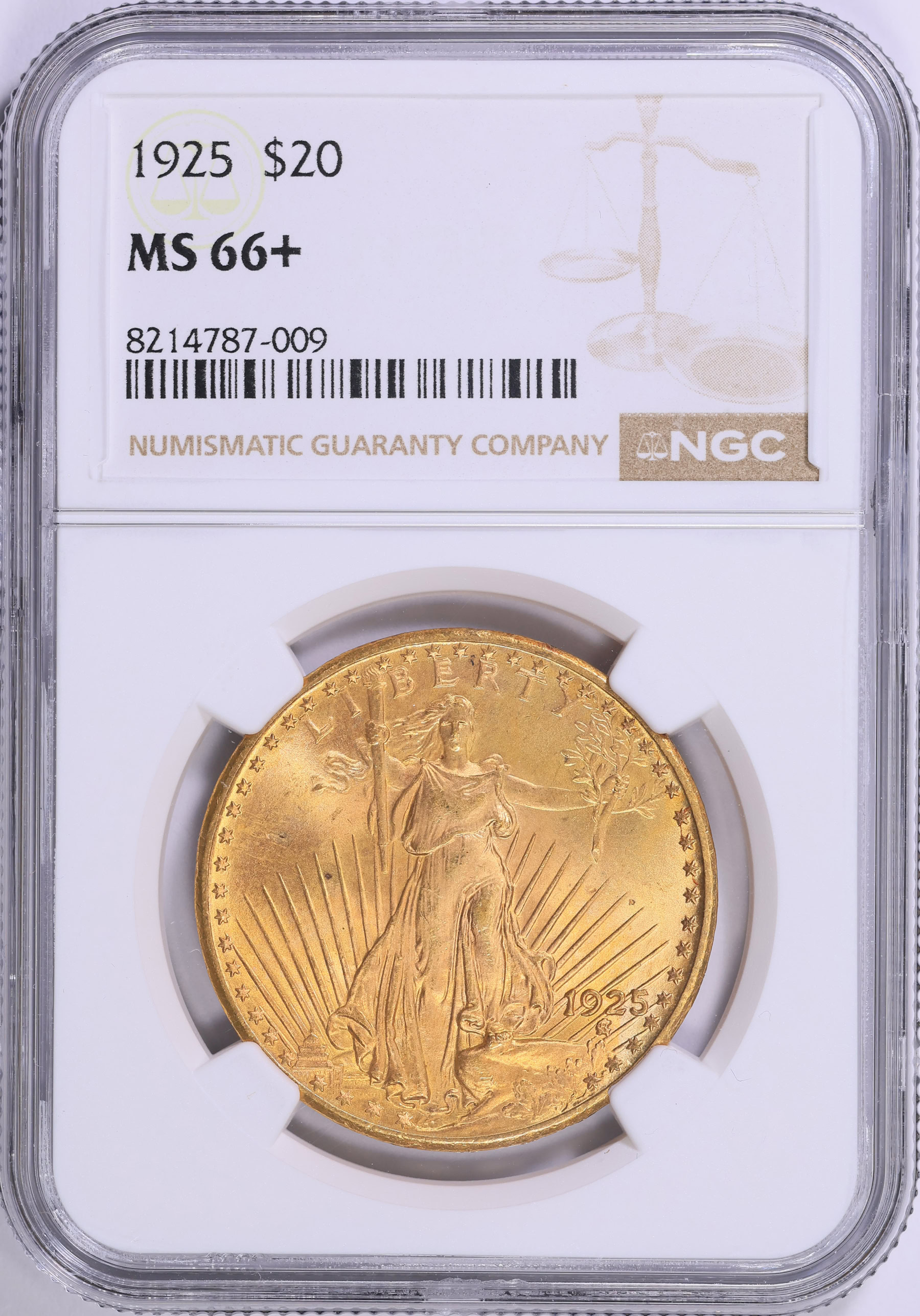 1925 Saint-Gaudens Gold Double Eagle NGC MS-66+ (Item 1793207) | GreatCollections Coin Auctions