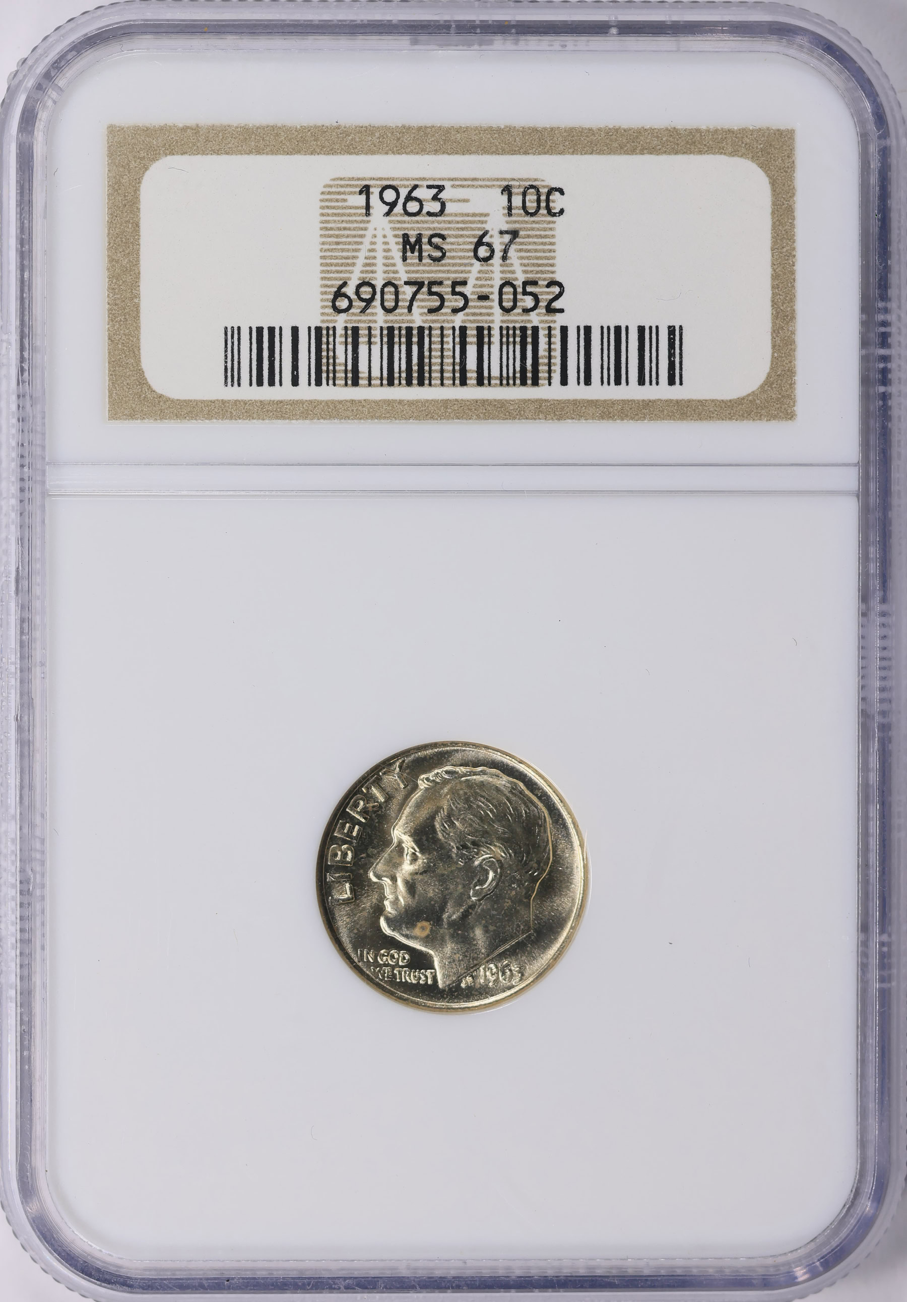 1963 Roosevelt Dime NGC MS-67 (Item 1793306) | GreatCollections Coin ...
