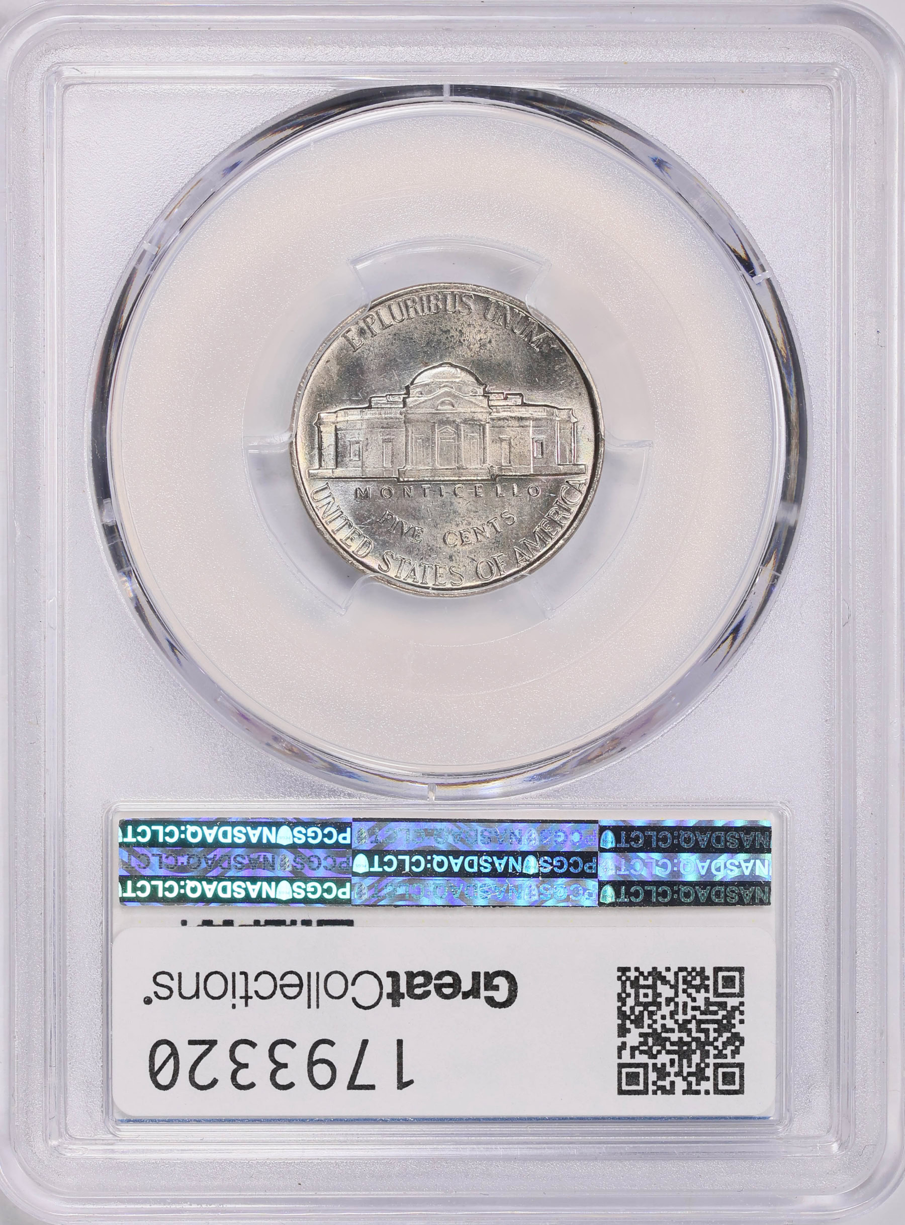 1940 Jefferson Nickel PCGS MS-66 FS (Toned) (Item 1793320) | GreatCollections Coin Auctions
