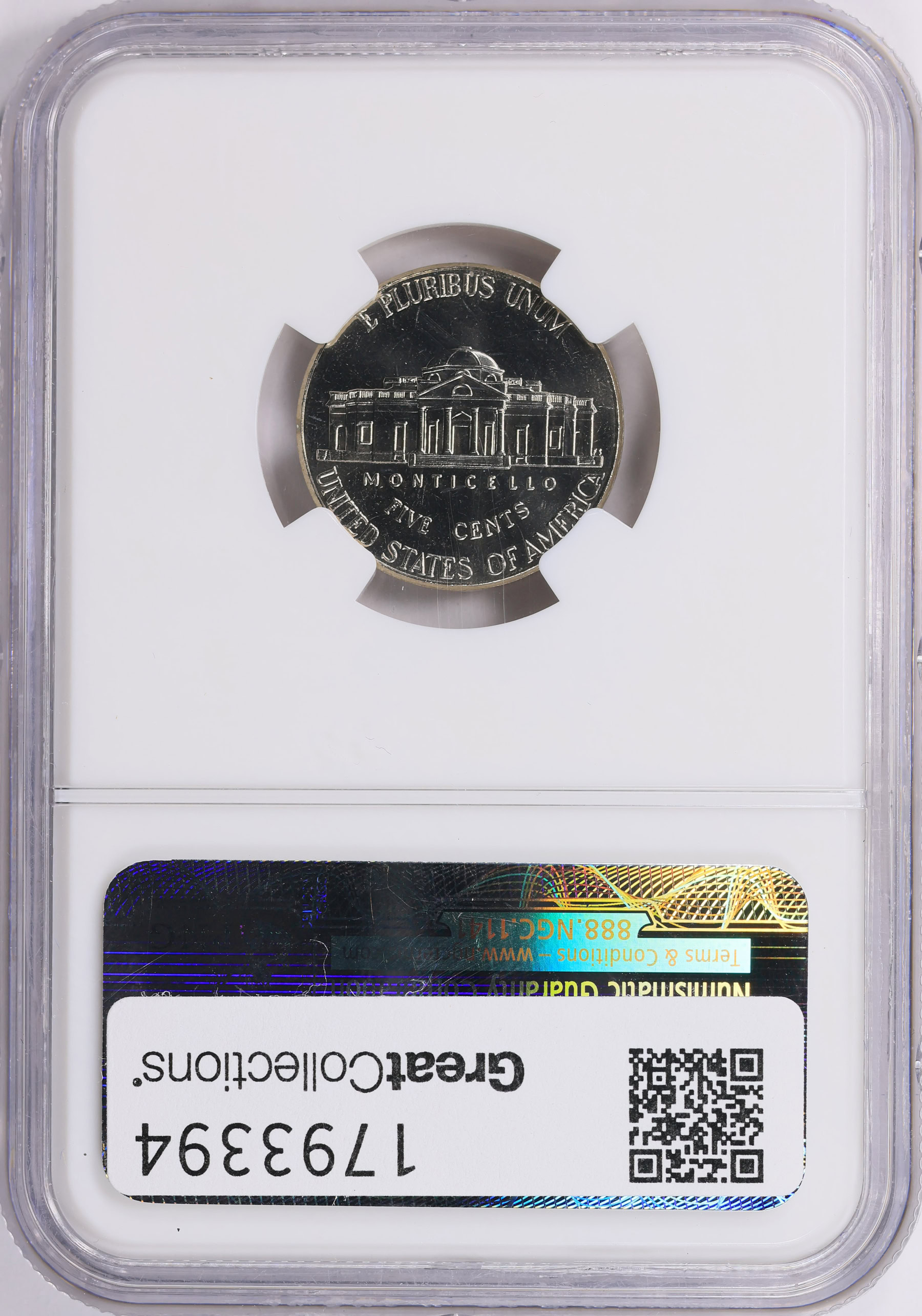 2011-P Jefferson Nickel NGC MS-66 6FS (Item 1793394) | GreatCollections ...