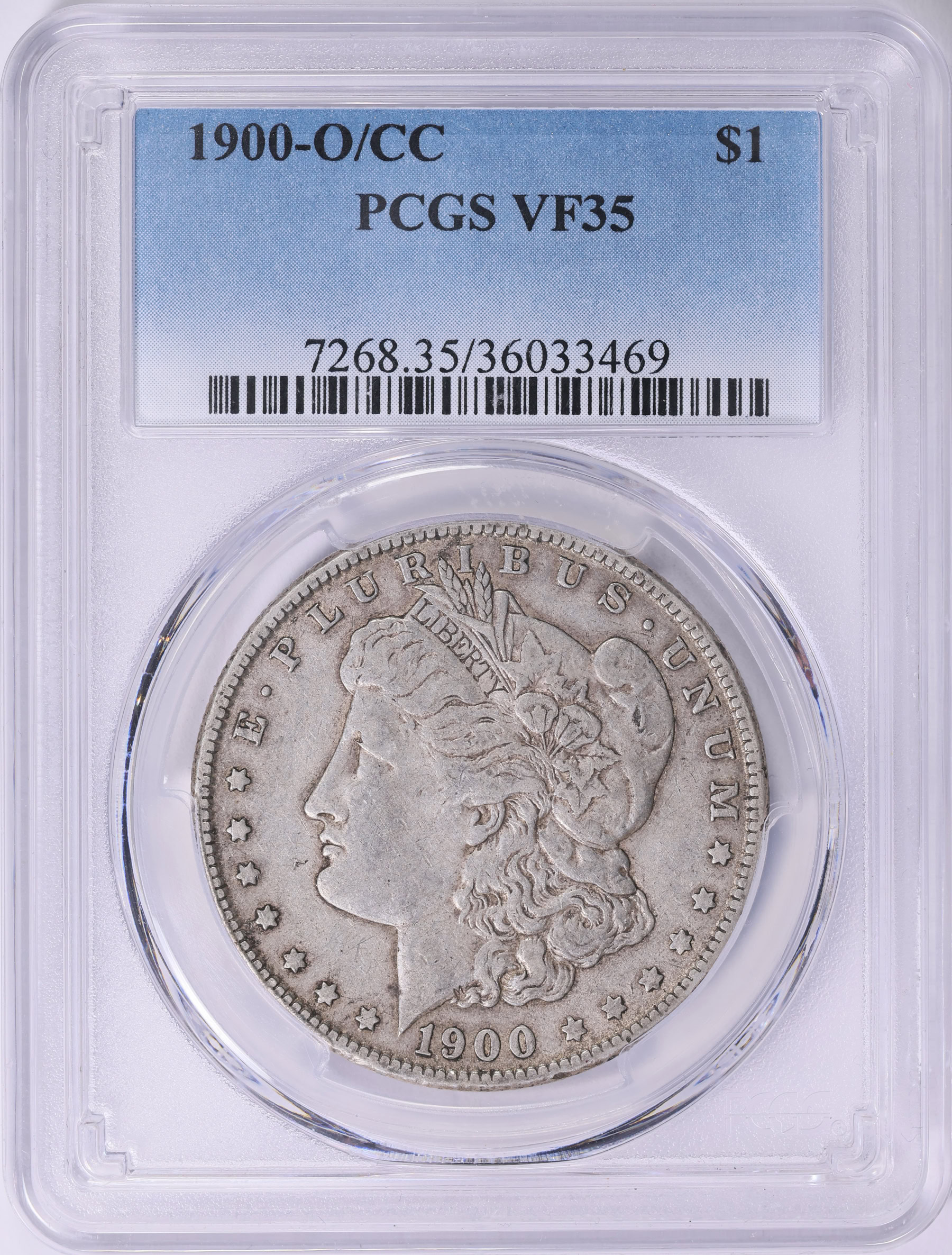 1900-O/CC Morgan Silver Dollar PCGS VF-35 (Item 1793526) | GreatCollections Coin Auctions