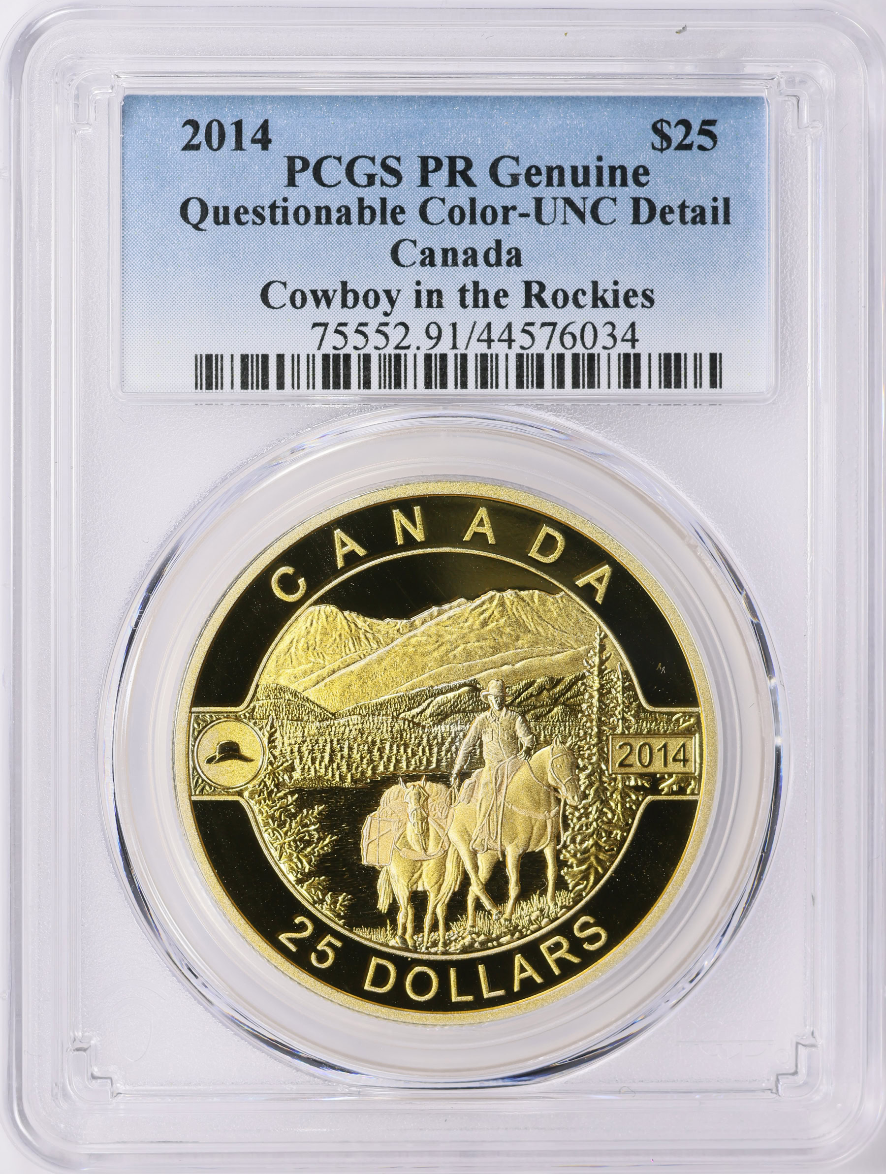 Canada 2014 Silver $25 Cowboy in the Rockies KM-1692 PCGS Proof Genuine ...