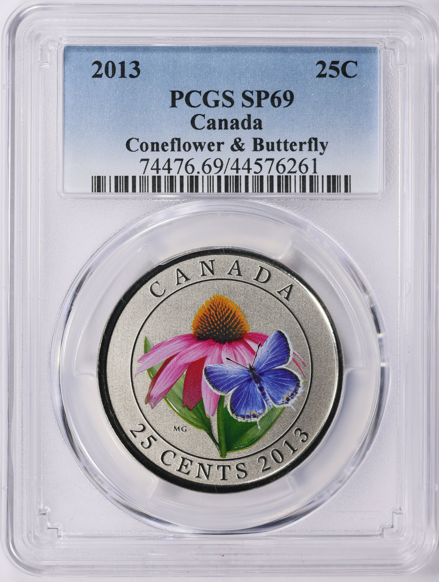 Canada 2013 25 Cents Coneflower & Butterfly KM-1353 PCGS SP-69 (Item ...