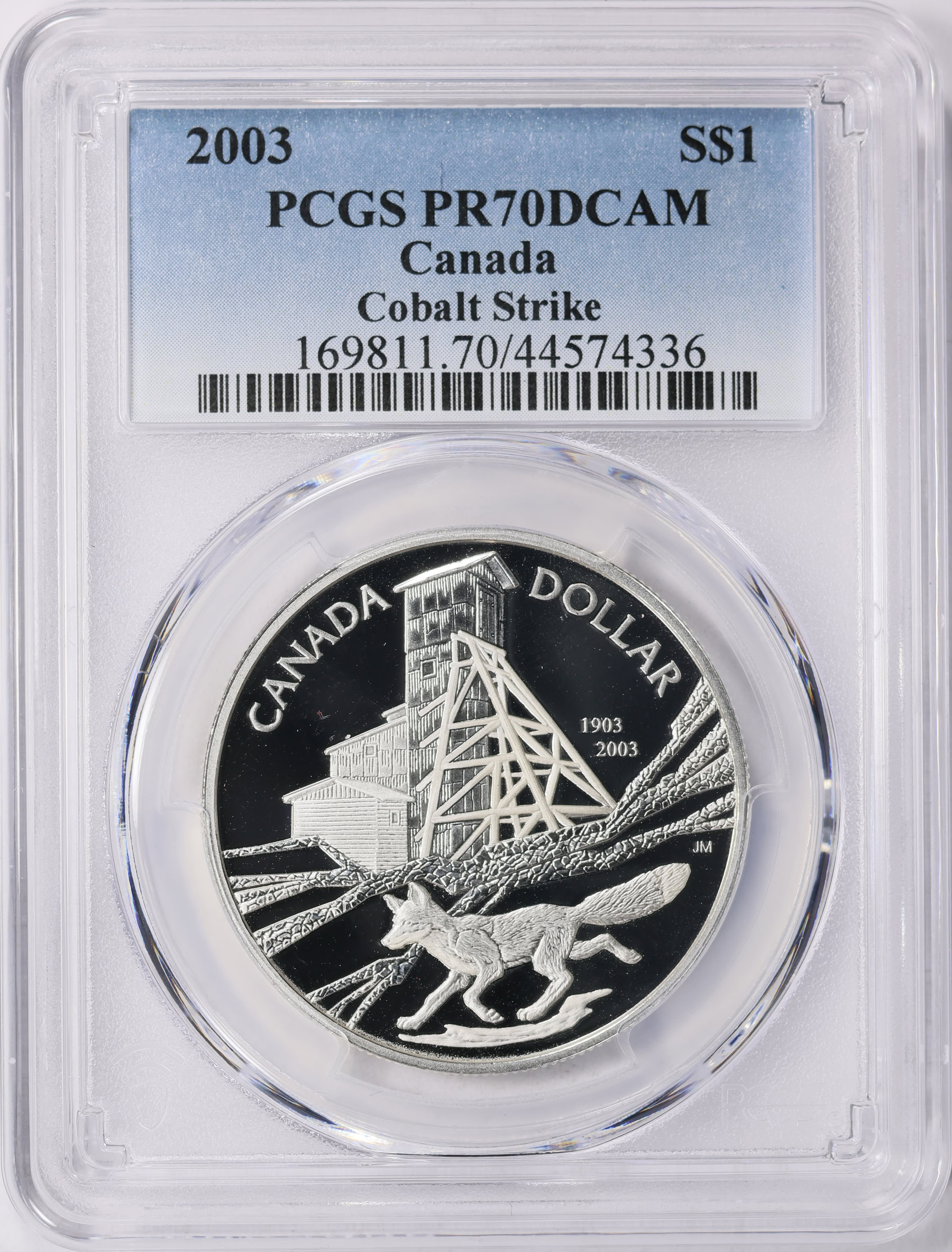 Canada 2003 Silver Dollar Cobalt Strike KM-450 PCGS Proof-70 DCAM (ASW ...